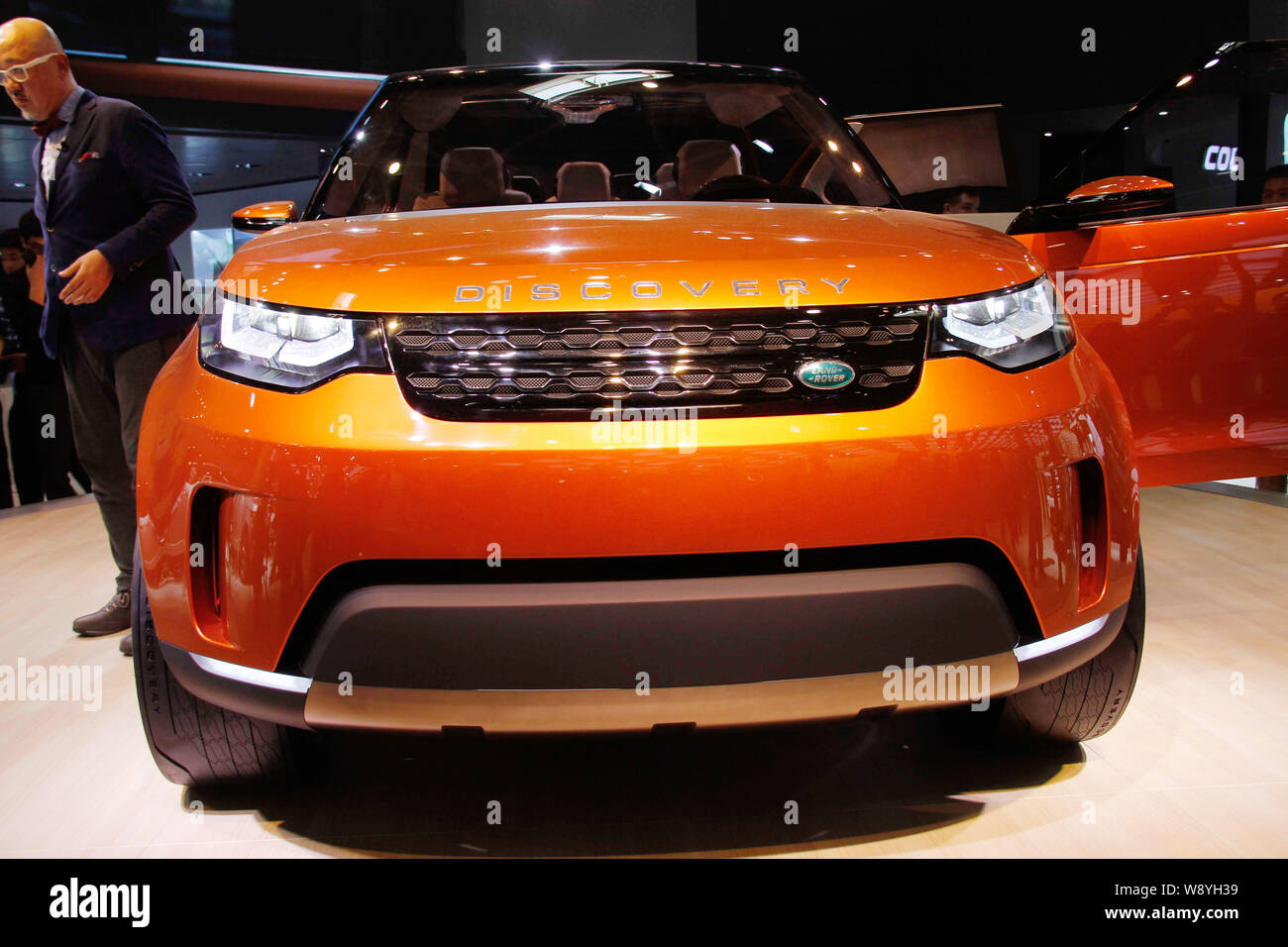 --FILE--A Land Rover Discovery of Jaguar Land Rover is displayed during ...
