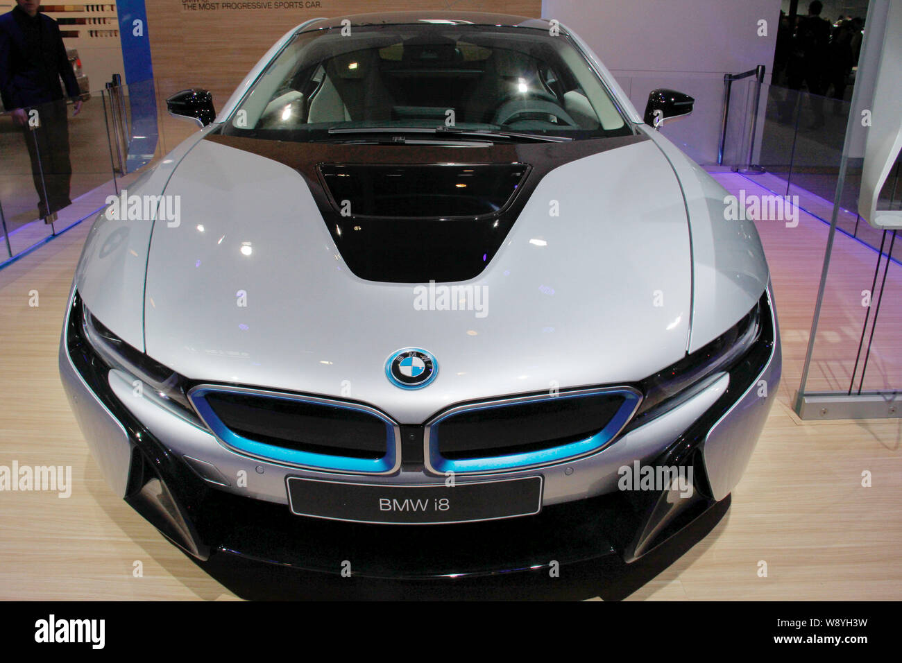 --FILE--A BMW i8 hybrid car is displayed during the 13th Beijing ...
