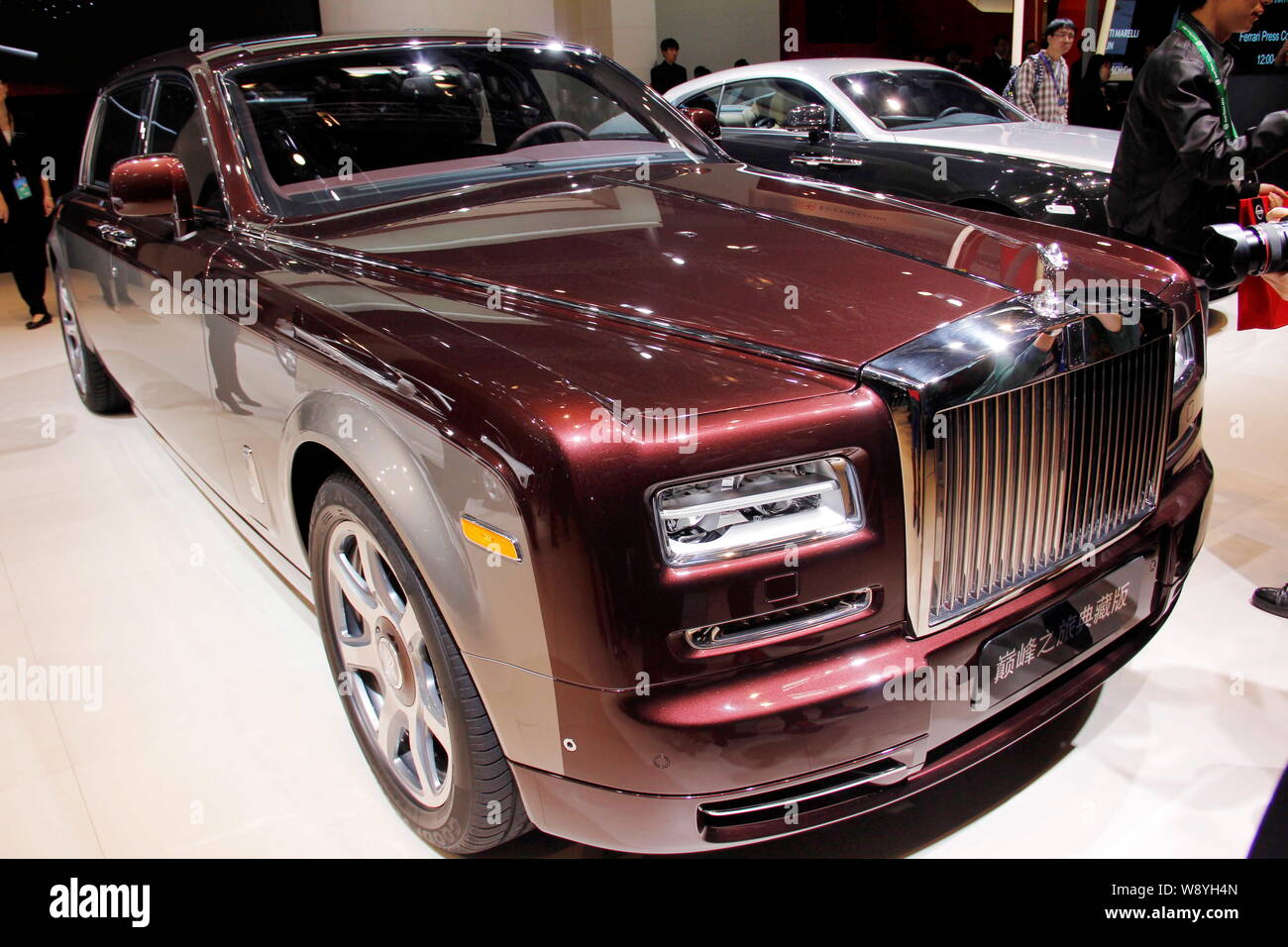 A Rolls-Royce Pinnacle Travel Phantom is seen on display during the ...