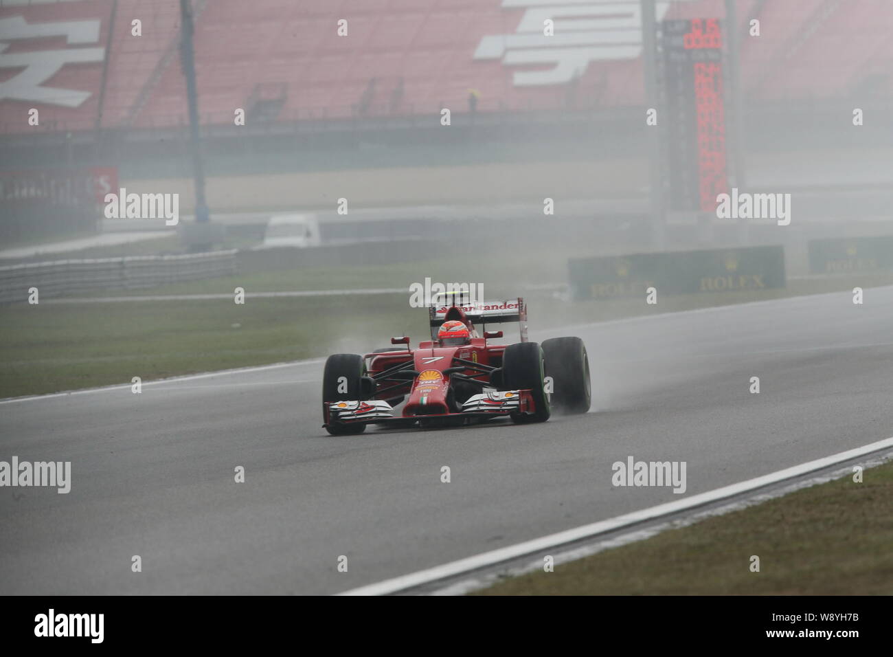 Finnish F1 driver Kimi Raikkonen of Scuderia Ferrari competes during ...