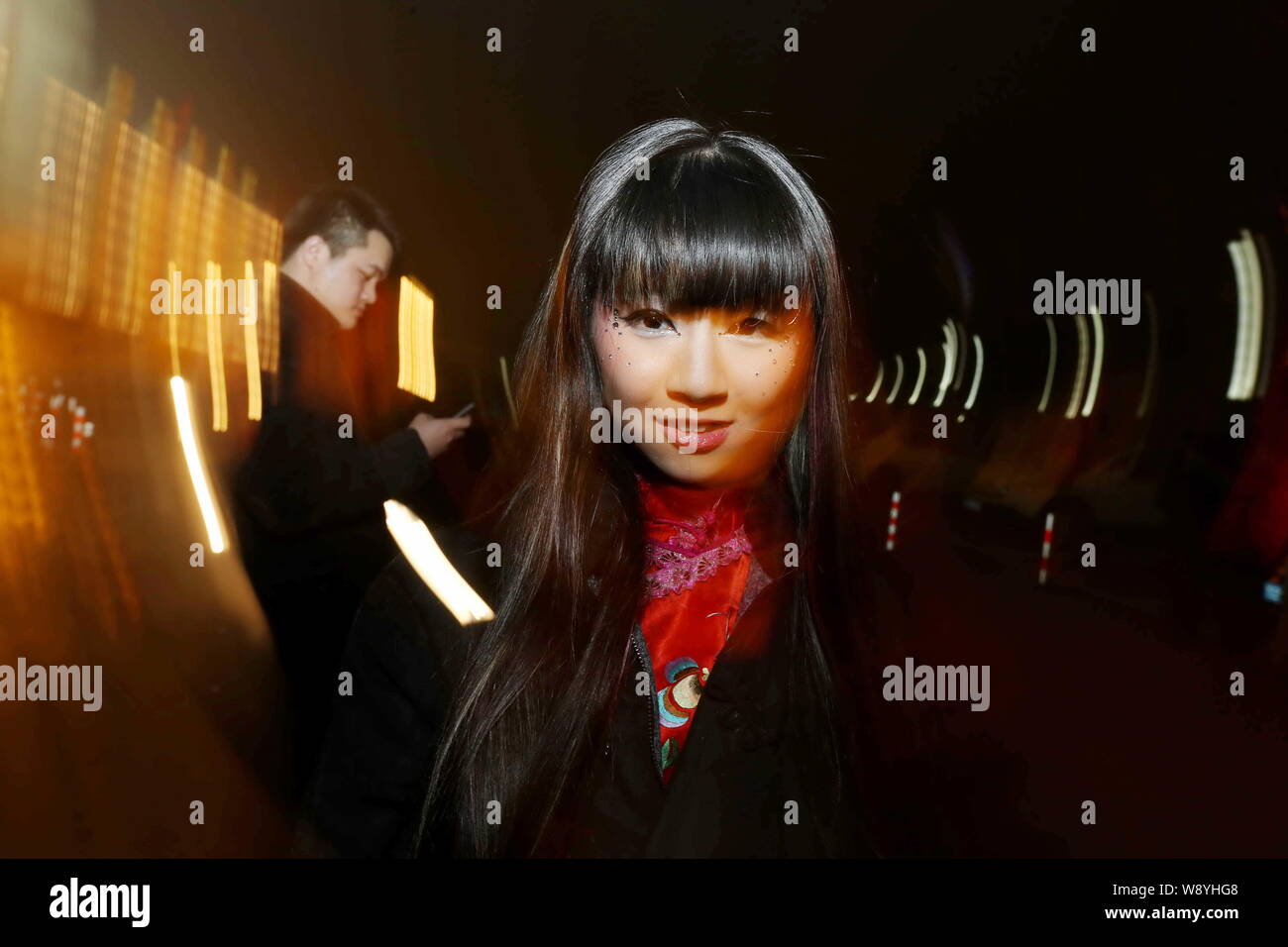 15-year-old Chinese dancer Wei Caiqi poses for photos after her ...