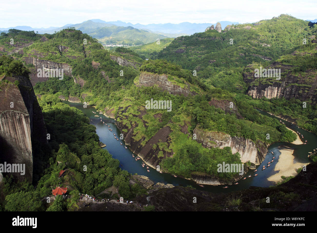 Landscape of Mount Wuyi, or Wuyi Mountains, in Wuyishan city, Nanping ...