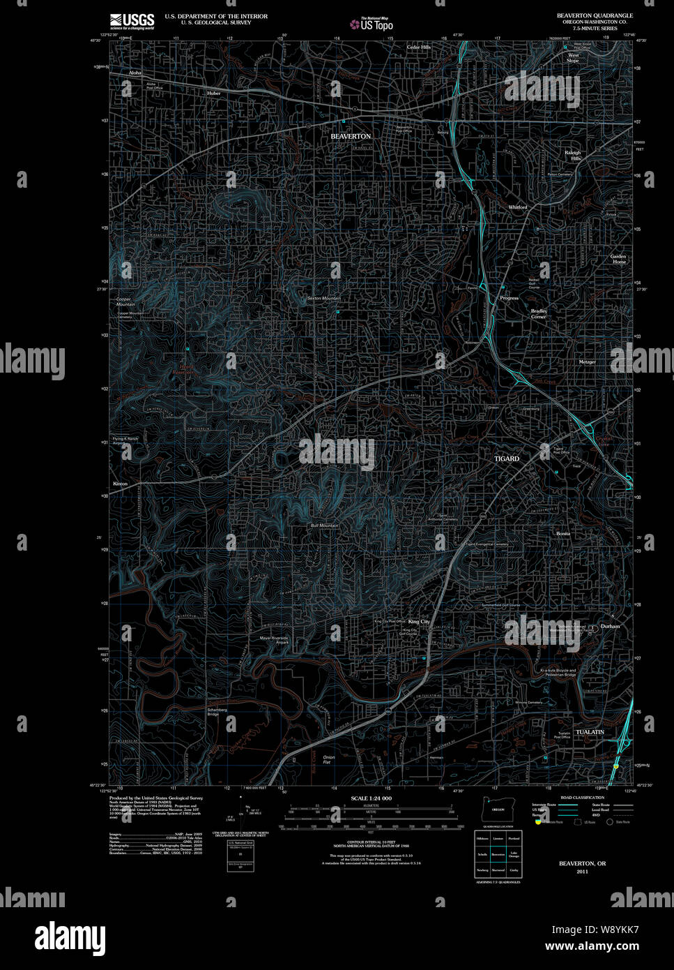 Beaverton map hi-res stock photography and images - Alamy