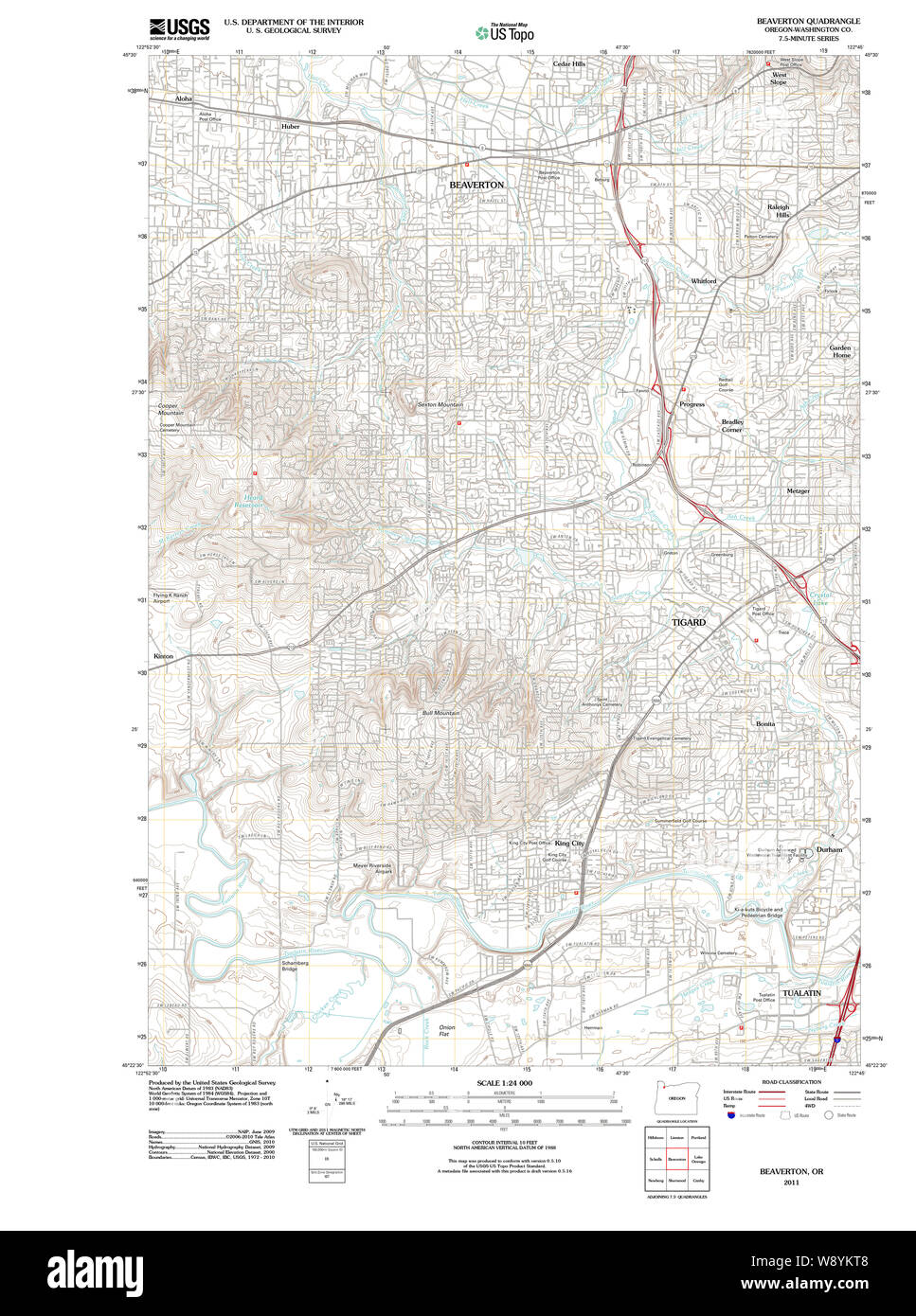 Map of beaverton oregon hi-res stock photography and images - Alamy