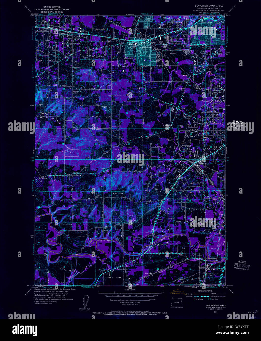 Beaverton map hi-res stock photography and images - Alamy