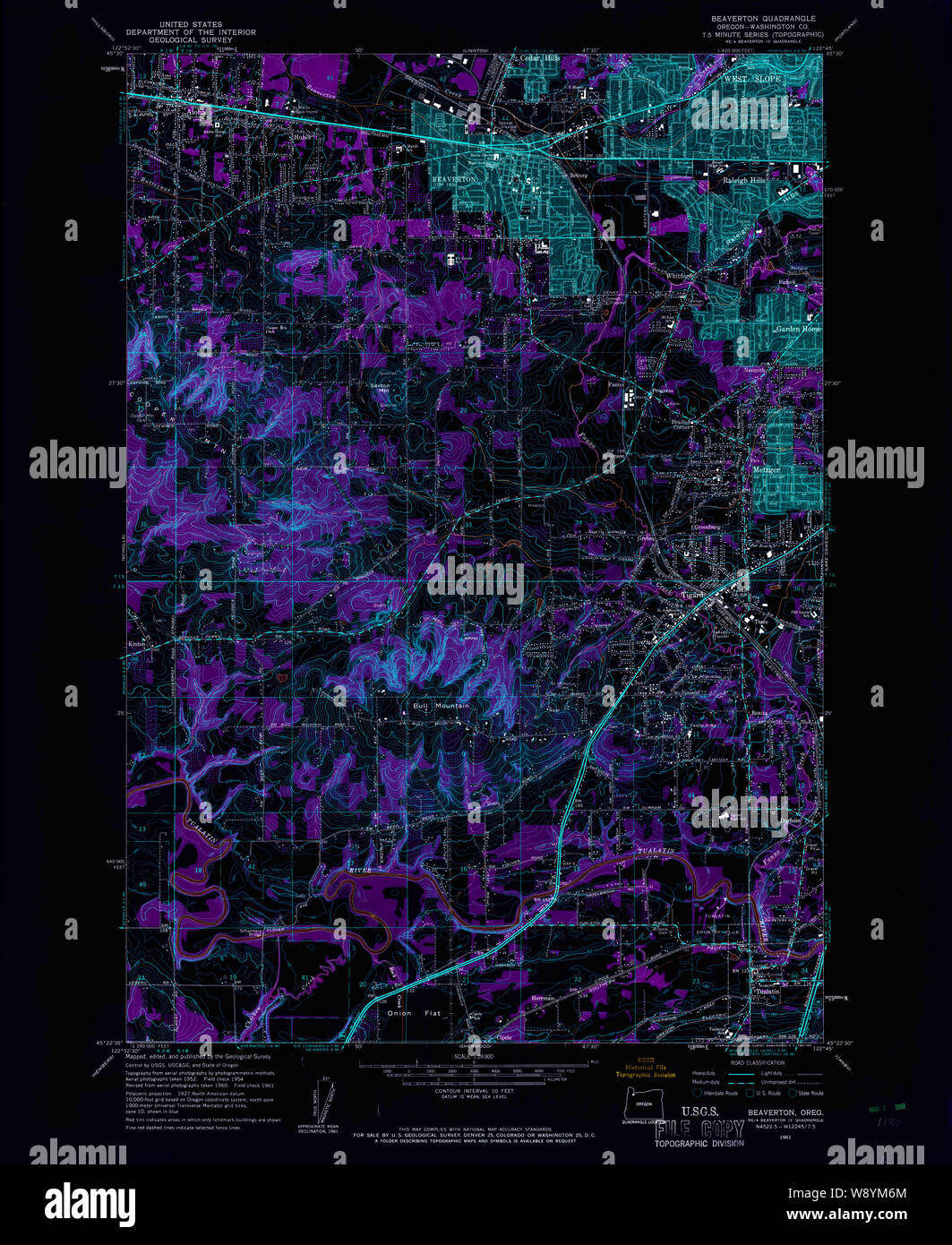 Beaverton map hi-res stock photography and images - Alamy