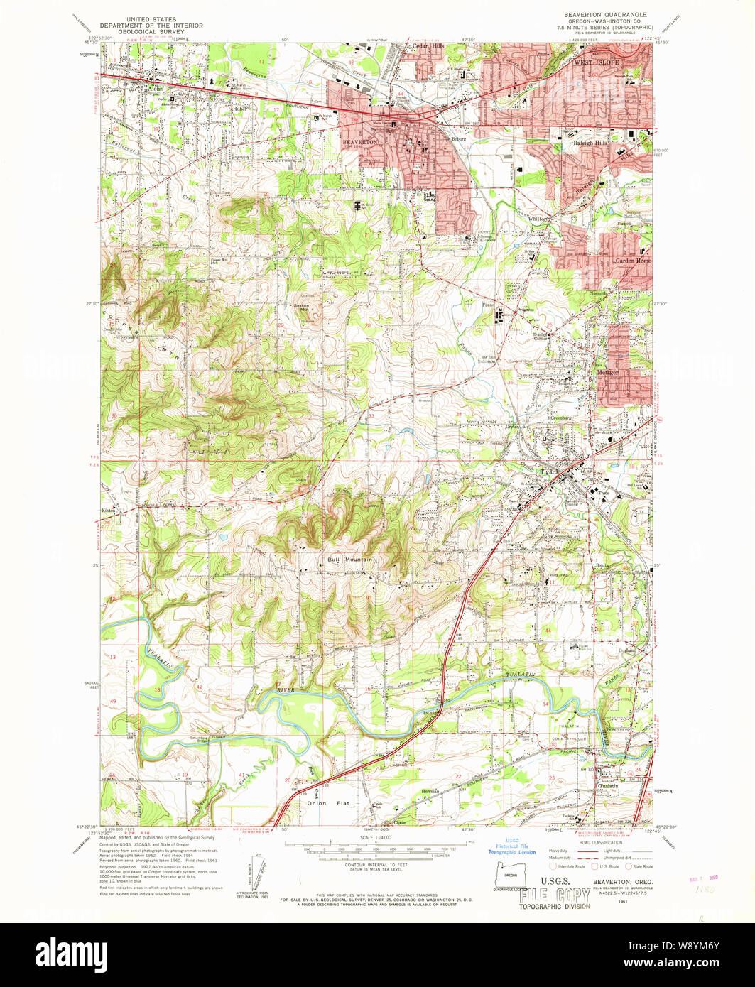 Map of beaverton hi-res stock photography and images - Alamy