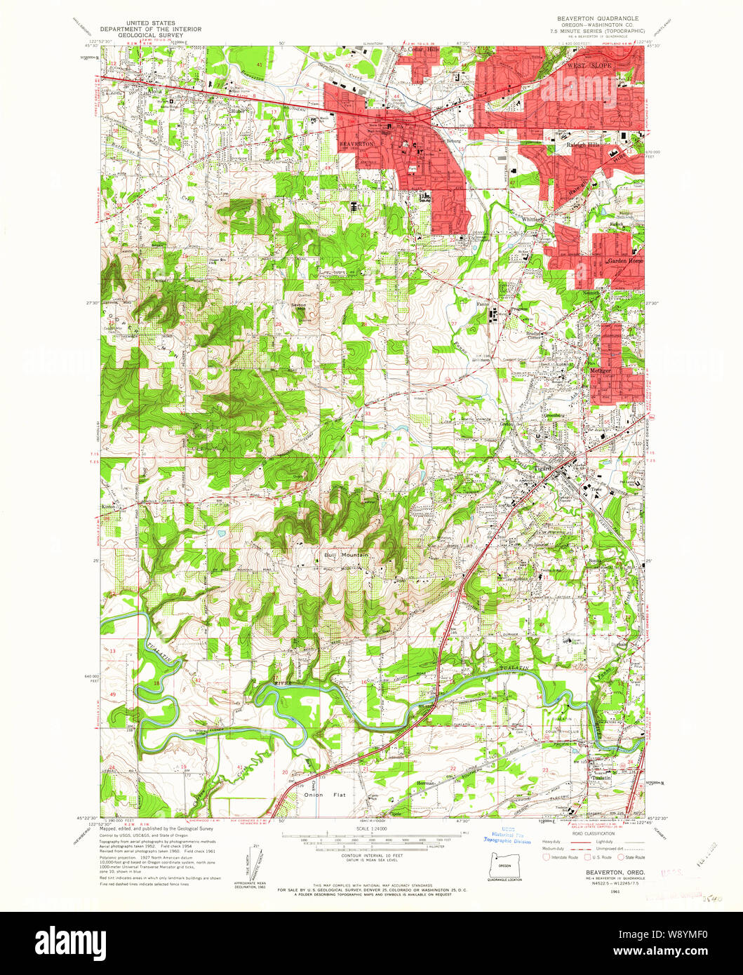 Map of beaverton hi-res stock photography and images - Alamy
