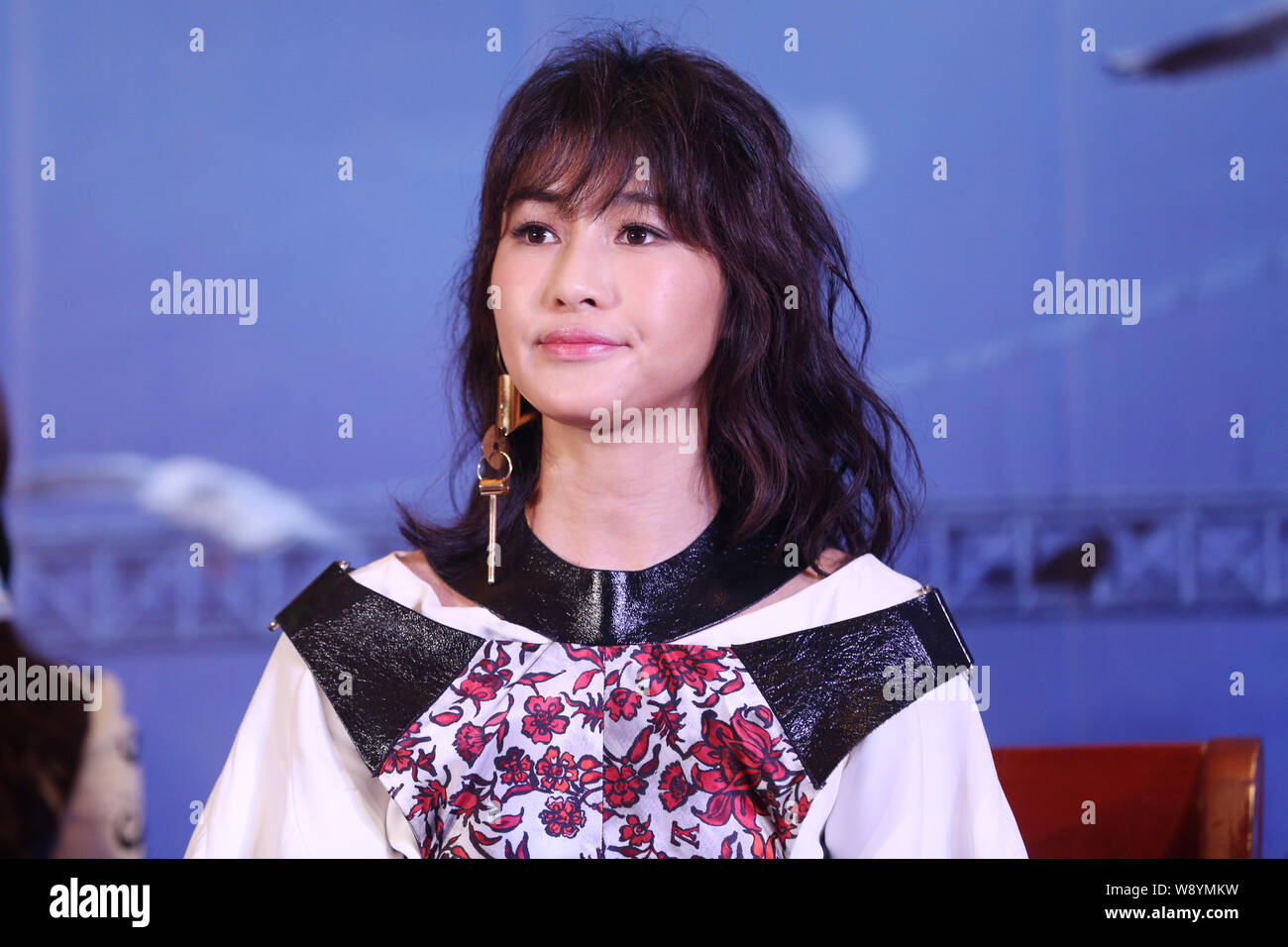 Chinese actress Chen Ran attends a press conference for her new movie ...