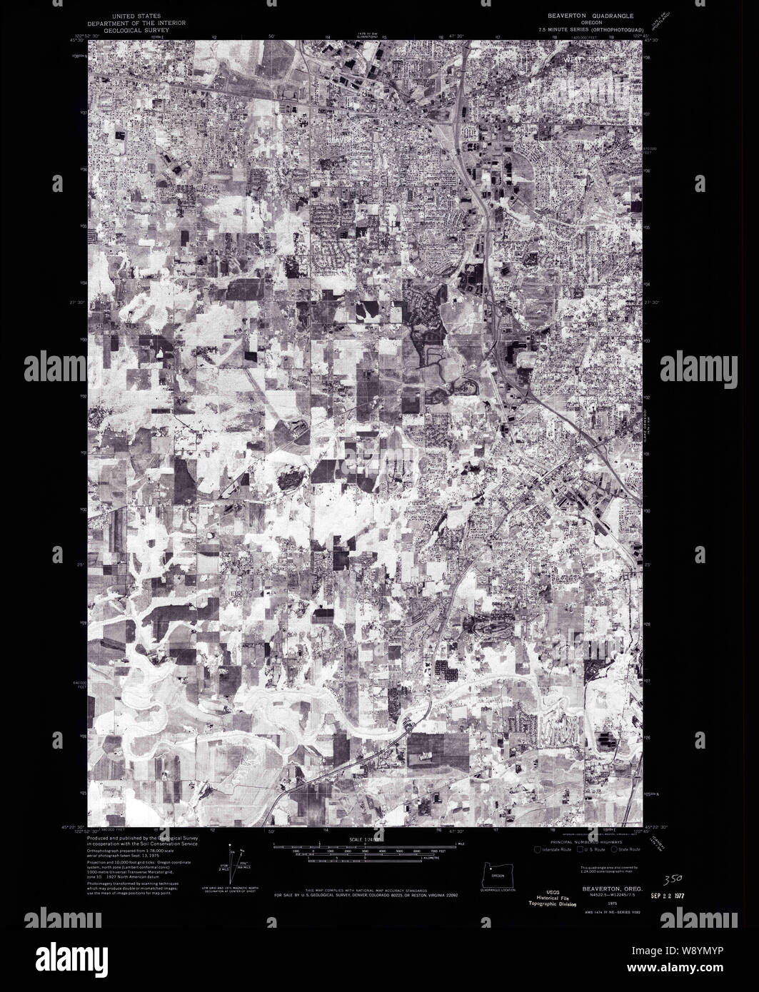 Map of beaverton oregon hi-res stock photography and images - Alamy