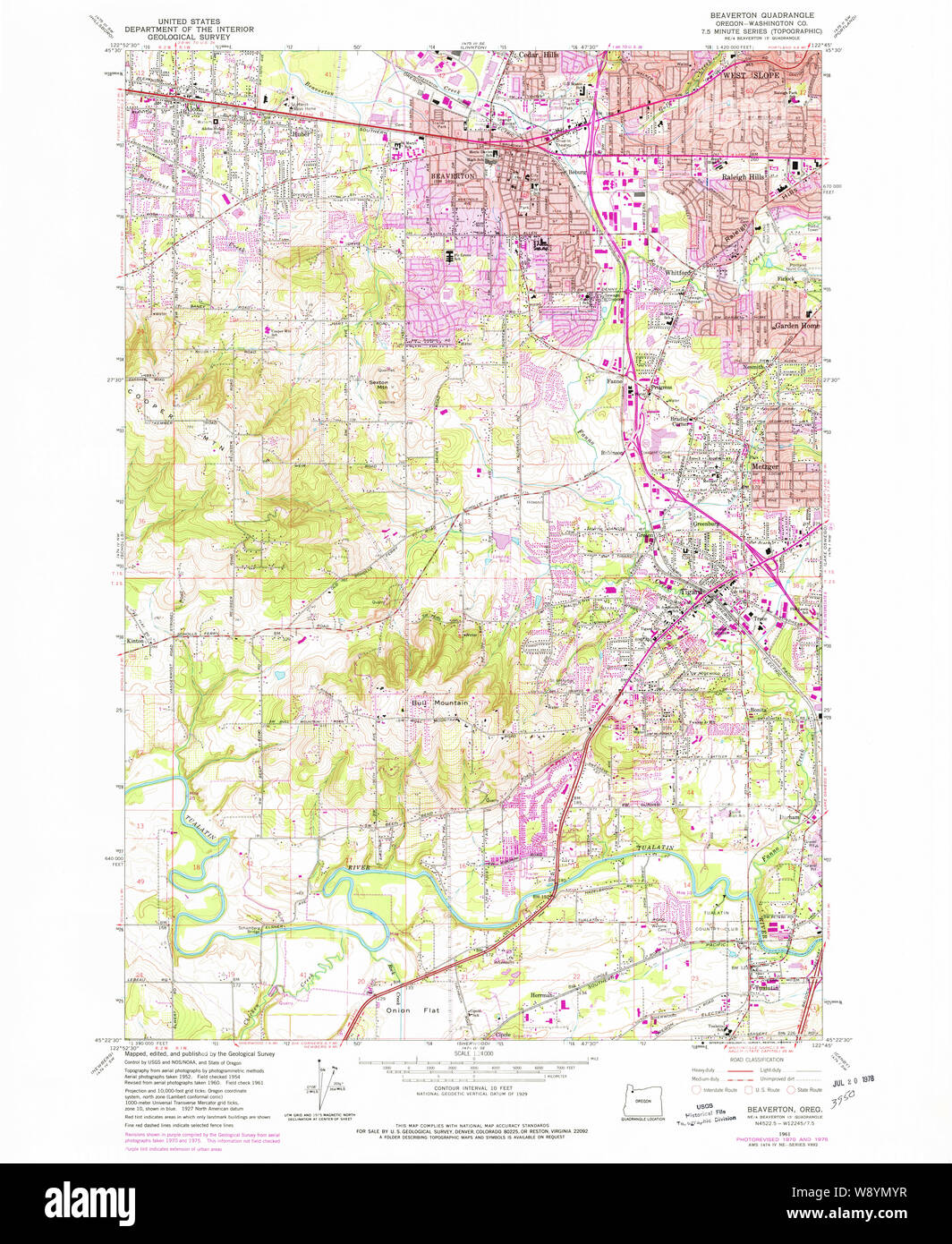 Map of beaverton hi-res stock photography and images - Alamy