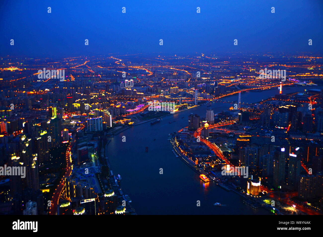 This picture taken at a place about 580 meters above the ground on the ...