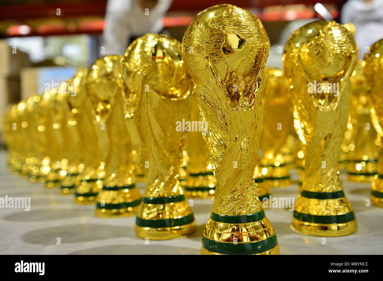 World cup trophy pictured in hi-res stock photography and images - Alamy