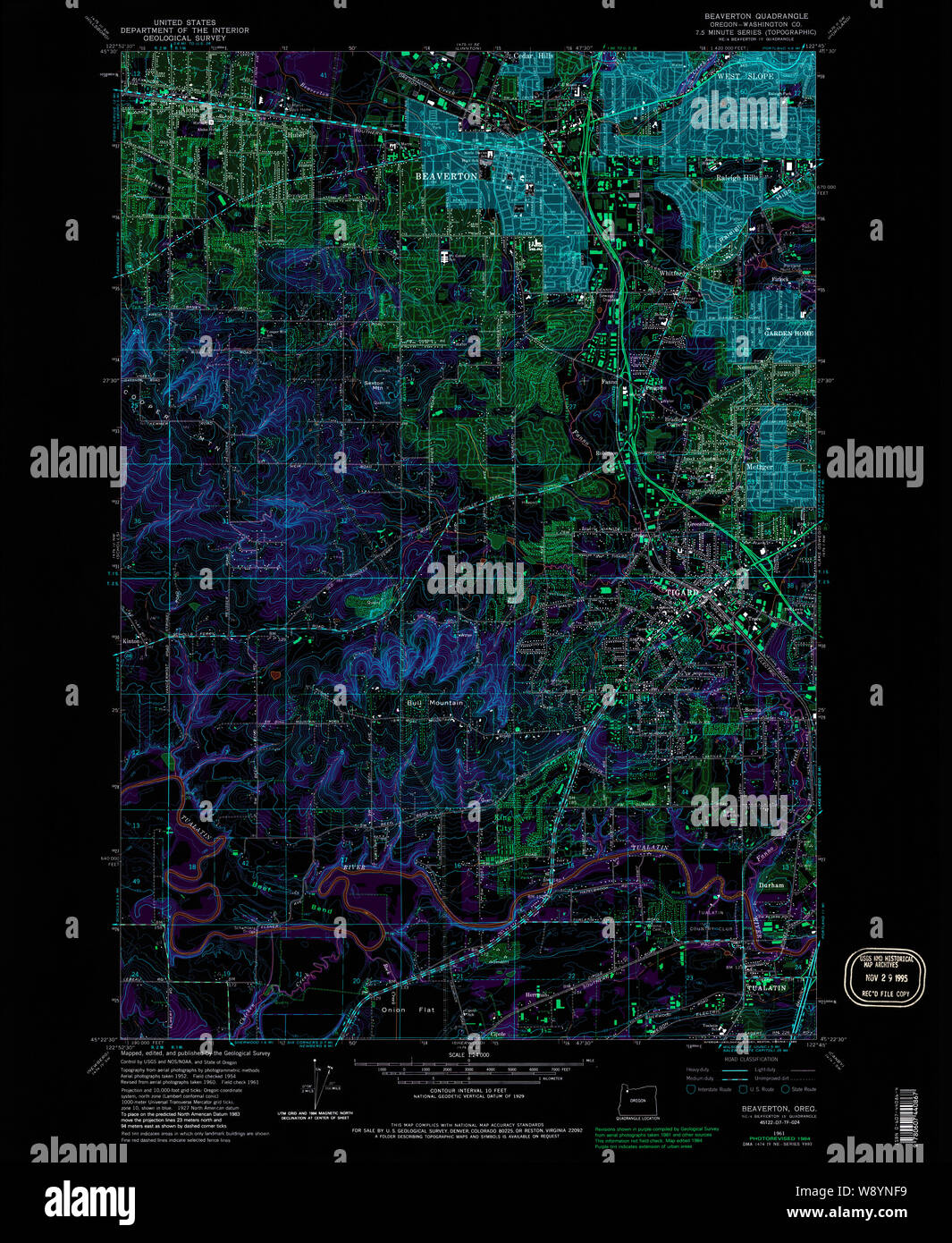 Beaverton map hi-res stock photography and images - Alamy