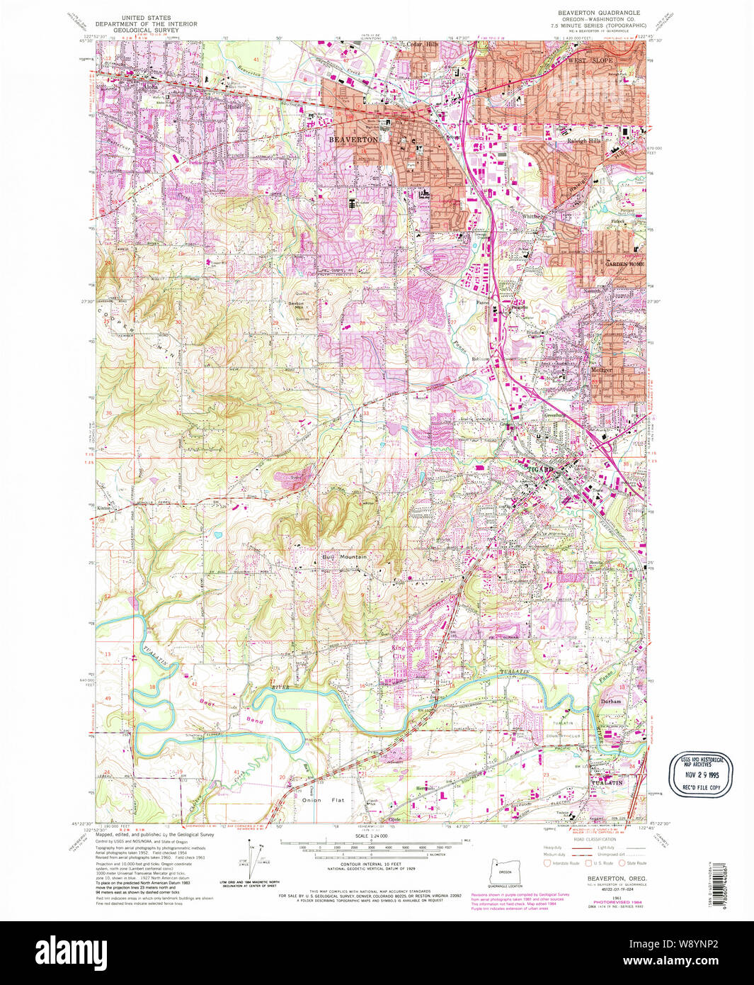 Map of beaverton oregon hi-res stock photography and images - Alamy
