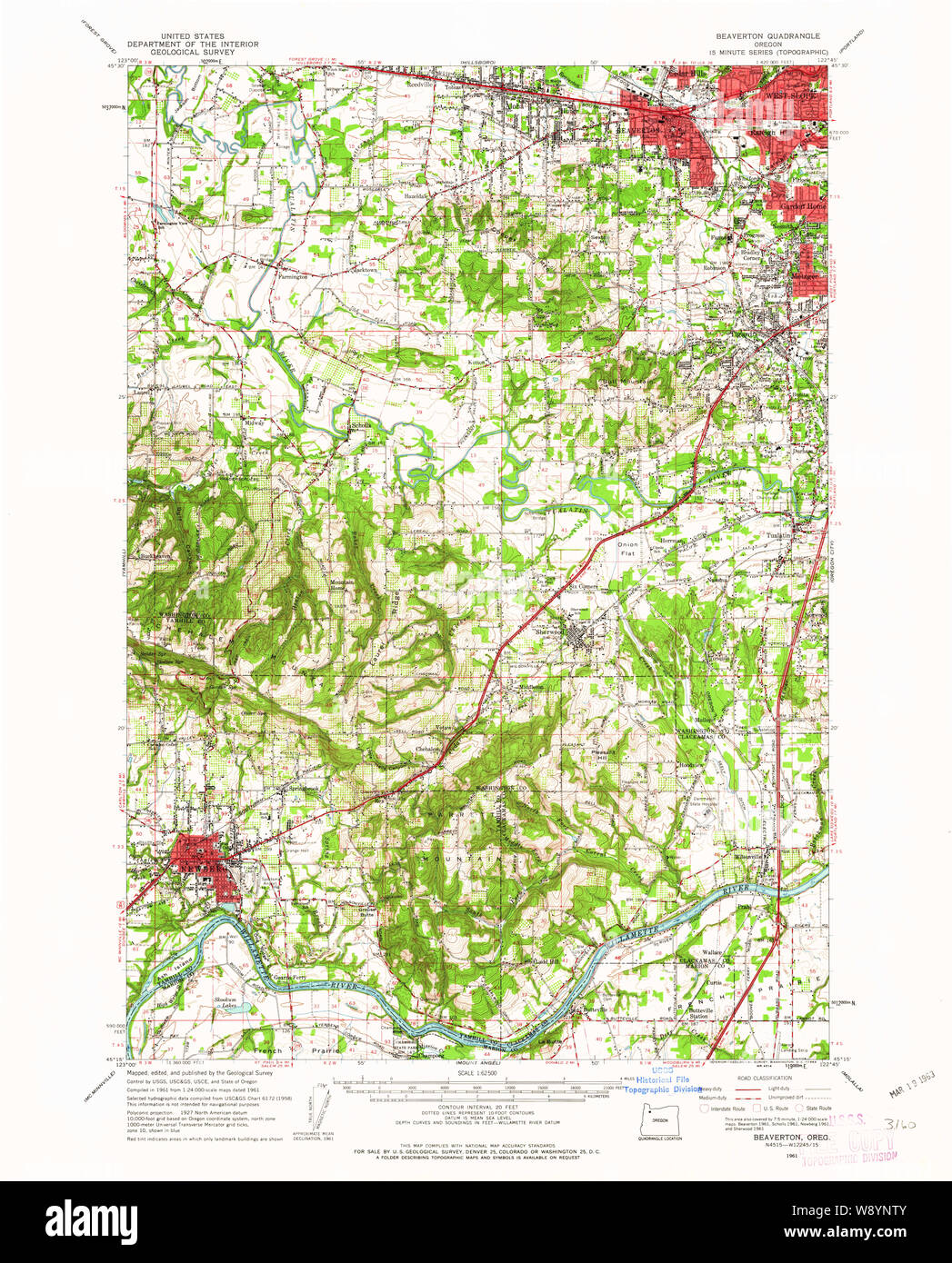 Beaverton oregon map hi-res stock photography and images - Alamy