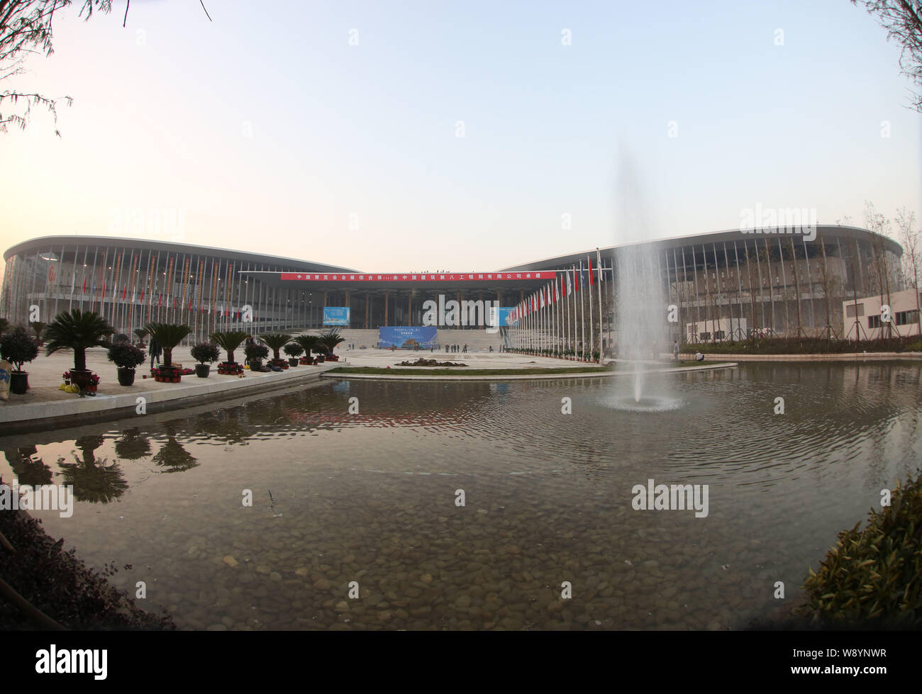 View of the newly completed National Exhibition and Conference Center ...