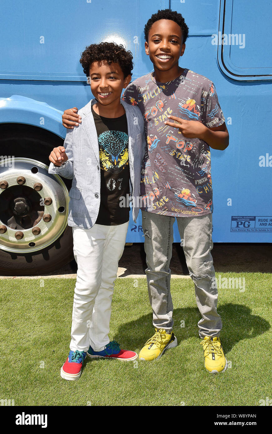 LOS ANGELES, CA - AUGUST 10: Micah Abbey and Dallas Young attend the ...