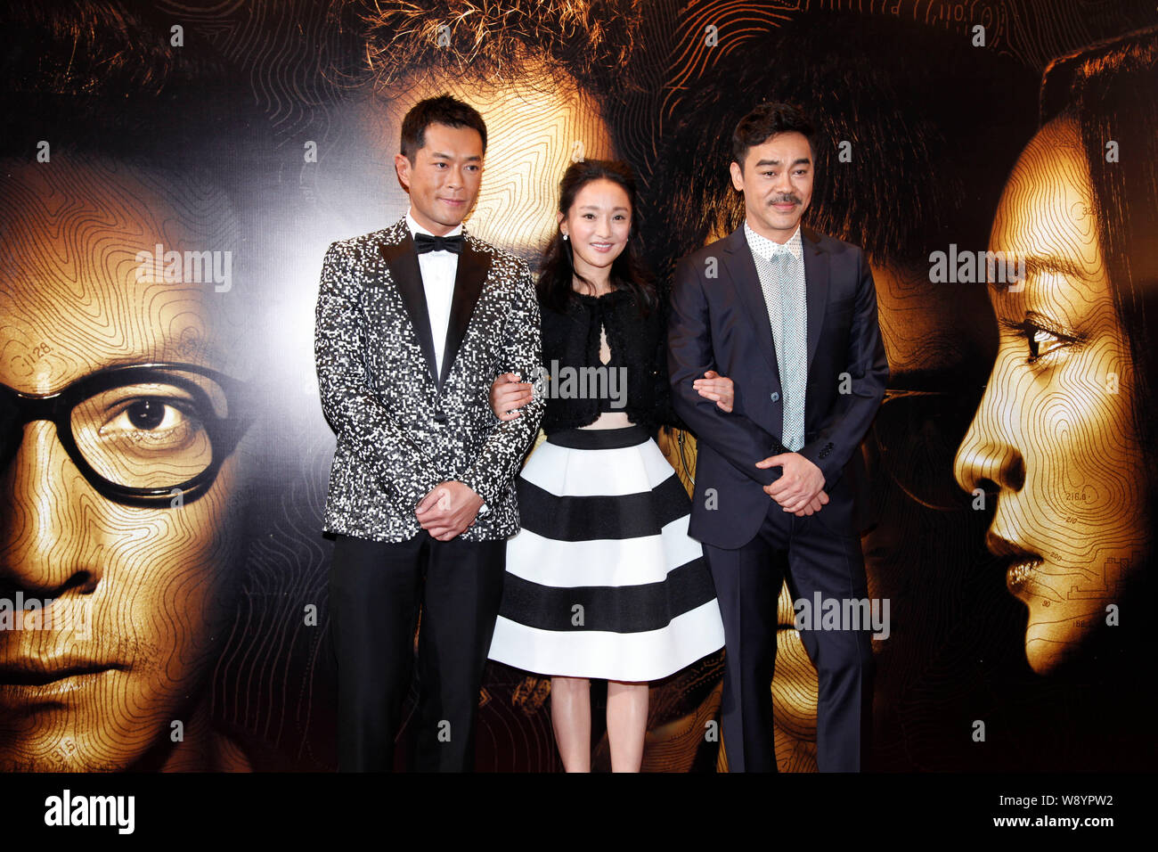(From left) Hong Kong actor Louis Koo Tin-lok, Chinese actress Zhou Xun ...