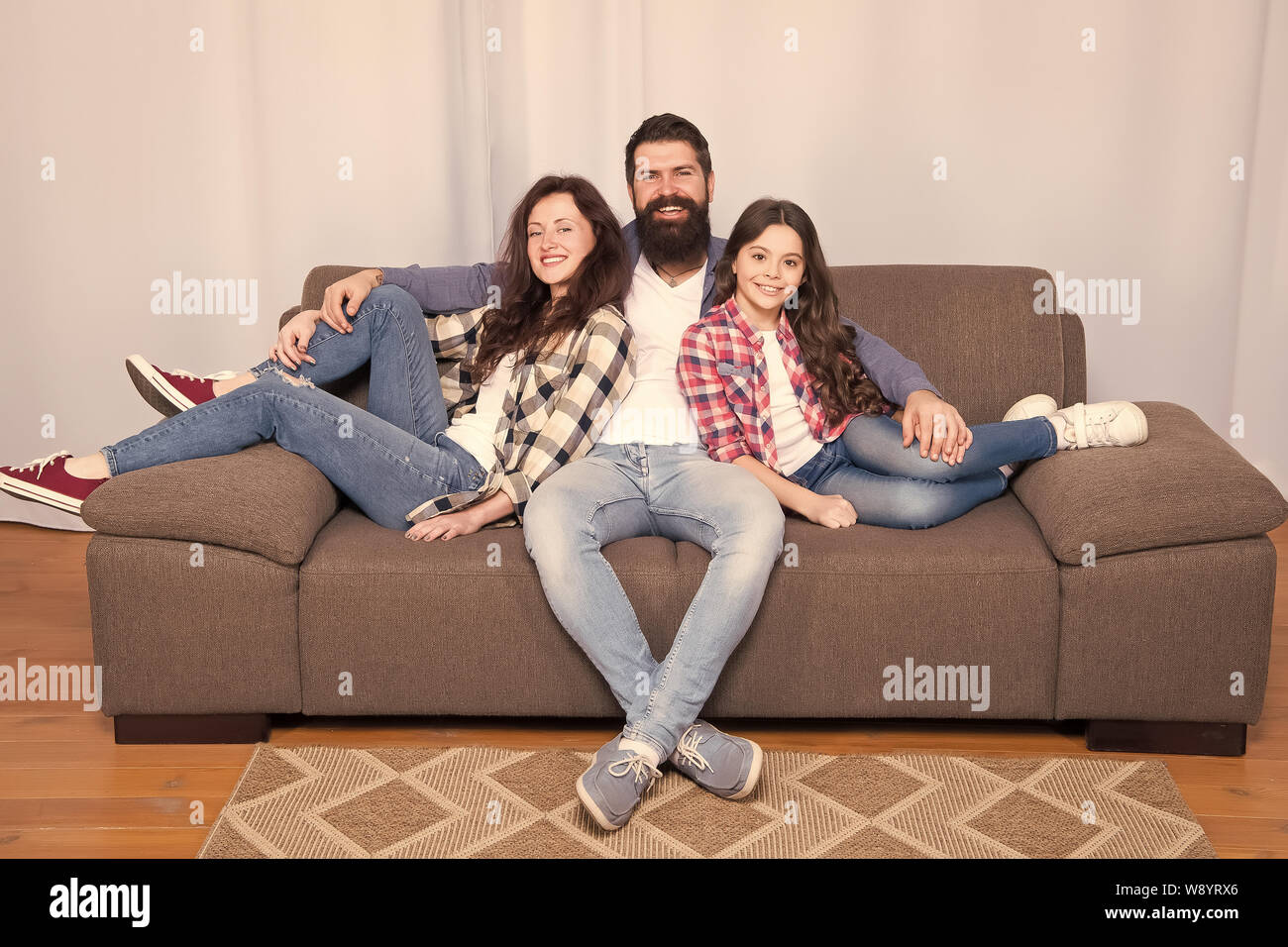 Close and trustful relations. Family values concept. Family bonds ...