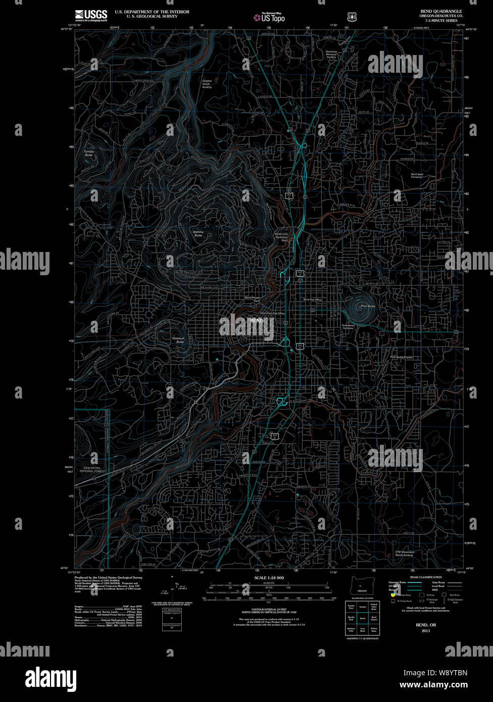 Map of bend oregon hi-res stock photography and images - Alamy