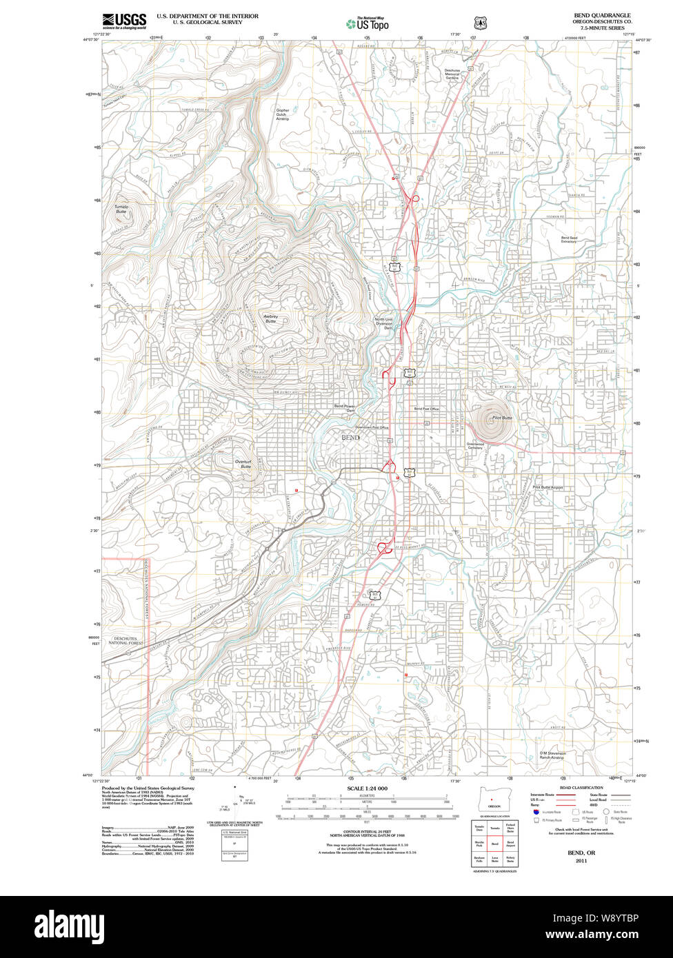 Bend oregon map hi-res stock photography and images - Alamy