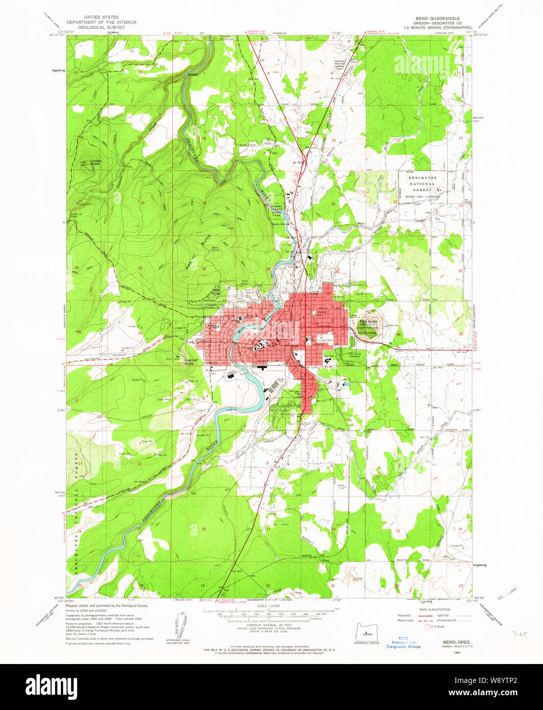 Map of bend oregon hi-res stock photography and images - Alamy