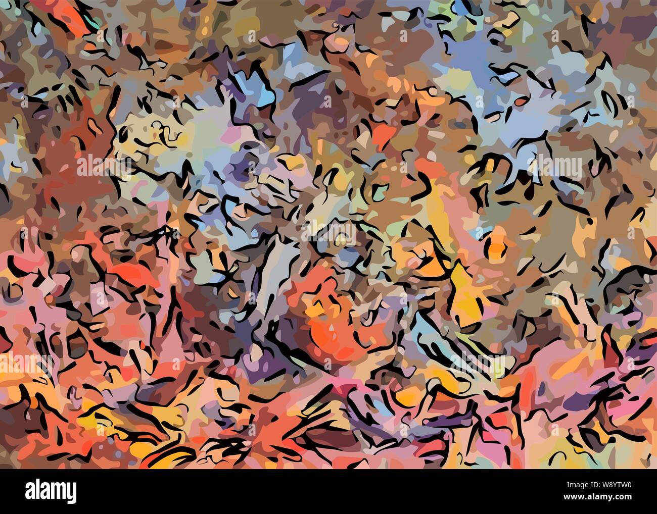 abstract grunge background from color chaotic blurred spots brush ...