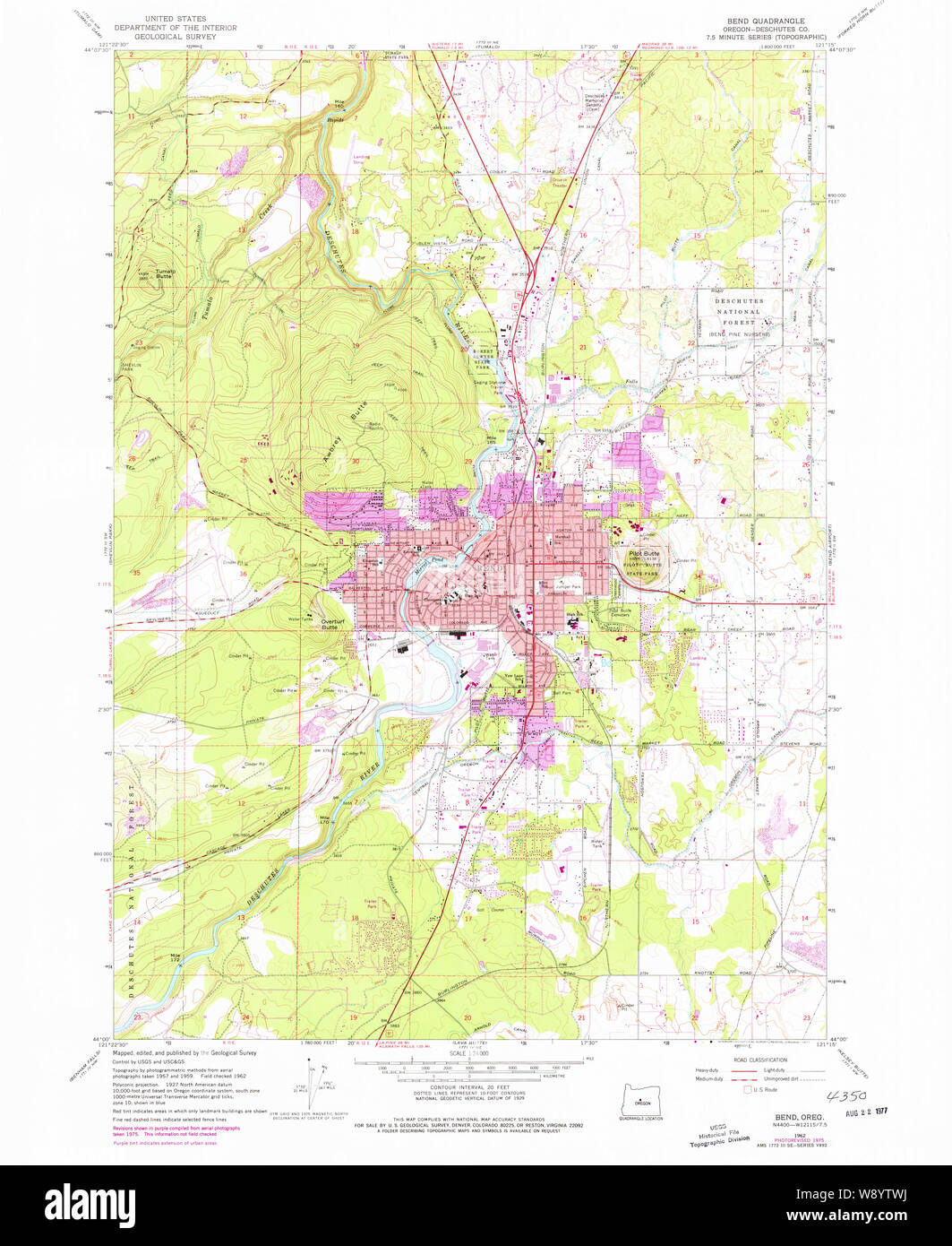 Bend oregon map hi-res stock photography and images - Alamy
