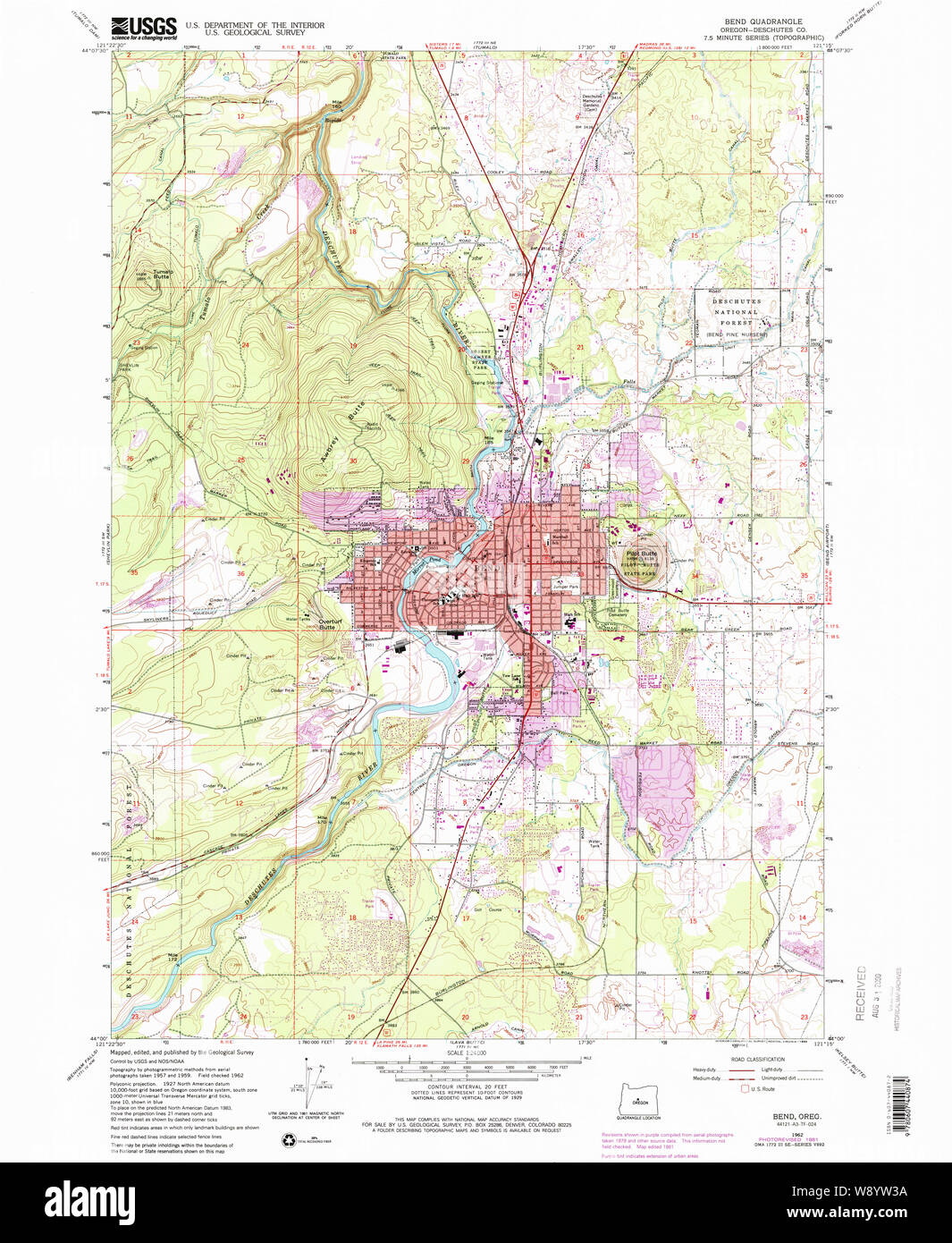 Map of bend oregon hi-res stock photography and images - Alamy