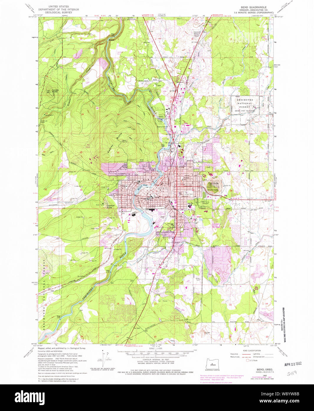 Bend oregon map hi-res stock photography and images - Alamy