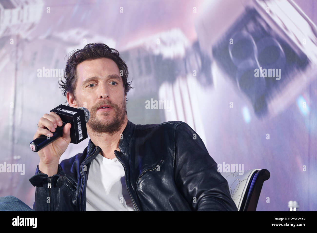 American actor Matthew McConaughey speaks during a press conference for ...