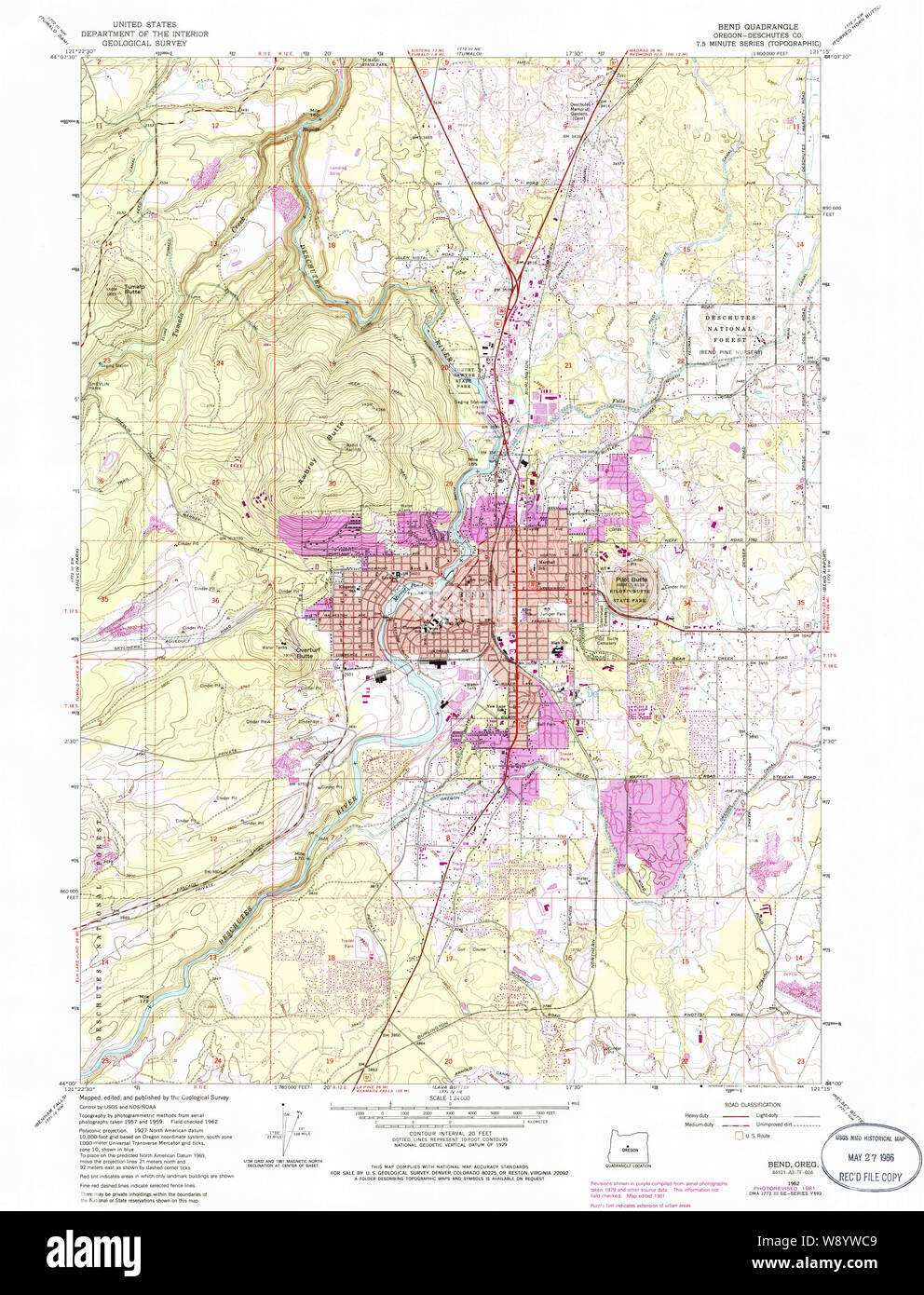 Bend oregon map hi-res stock photography and images - Alamy