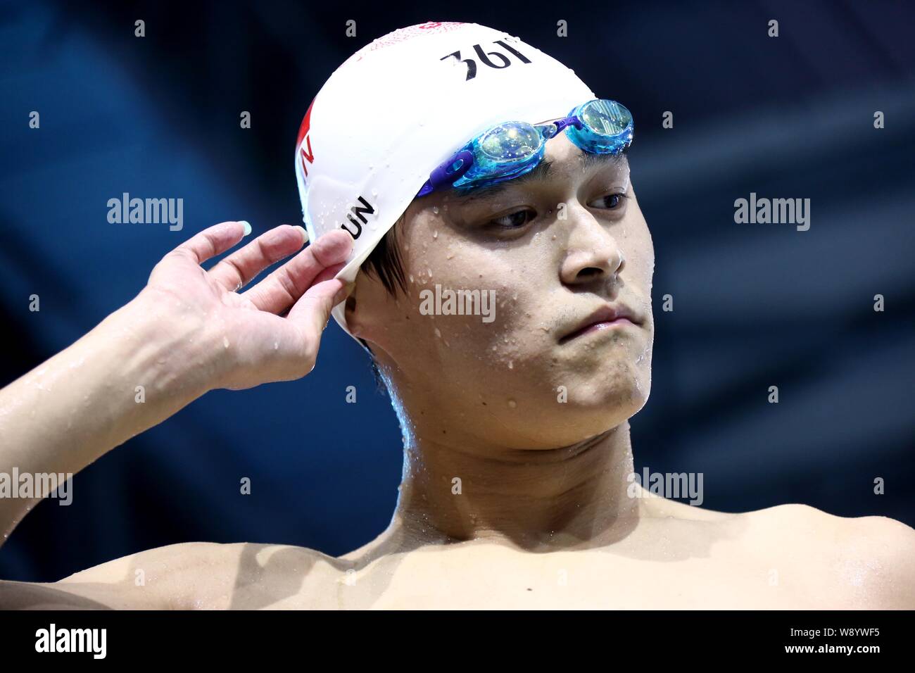 --FILE--Sun Yang of China is pictured in the 2500m freestyle final ...
