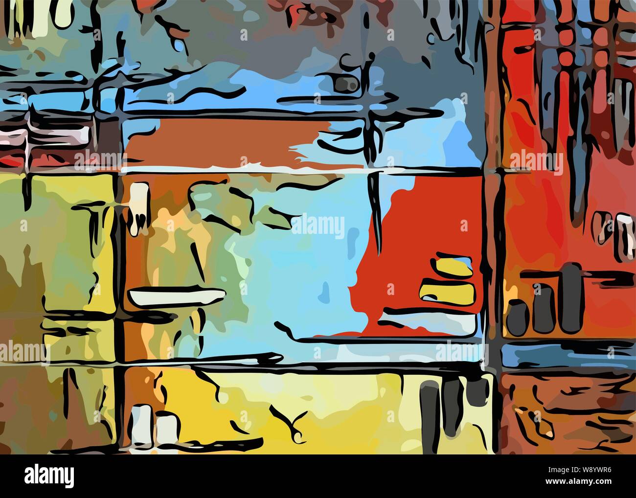 abstract grunge background from color chaotic blurred spots brush ...