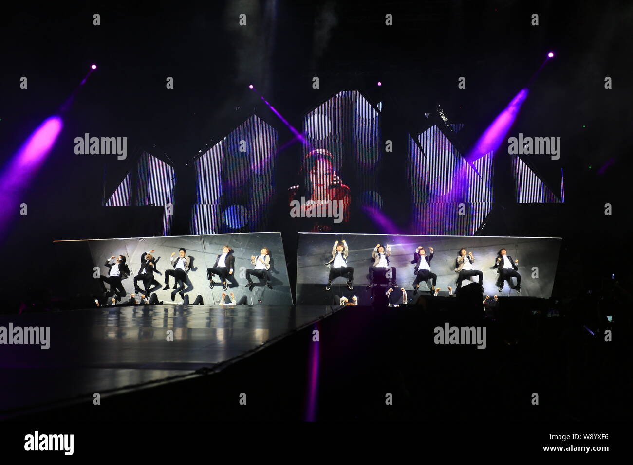 South Korean-Chinese K-pop boy group EXO performs at the concert of ...