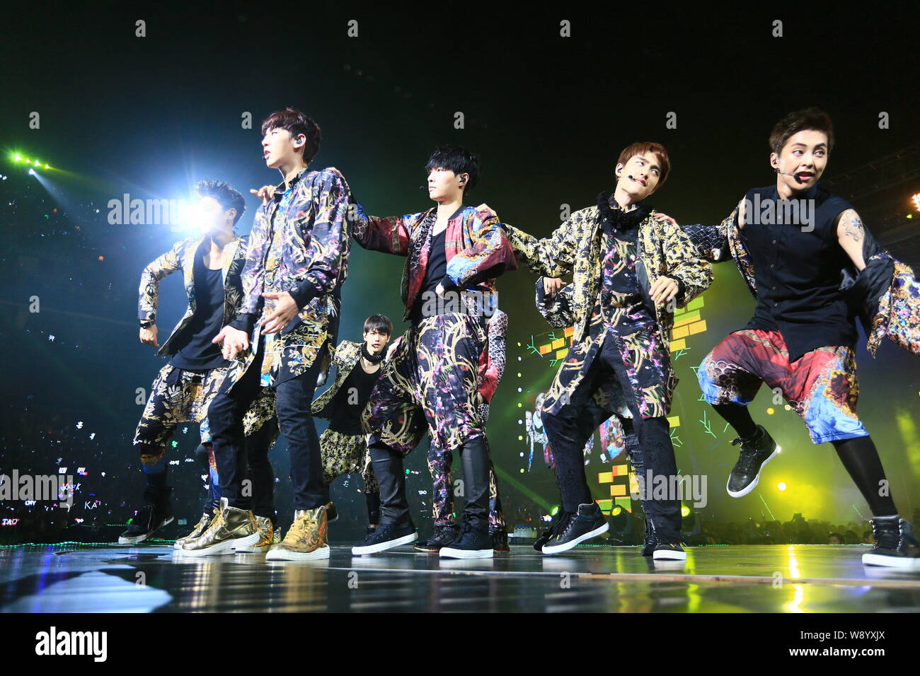 South Korean-Chinese K-pop boy group EXO performs at the concert of ...