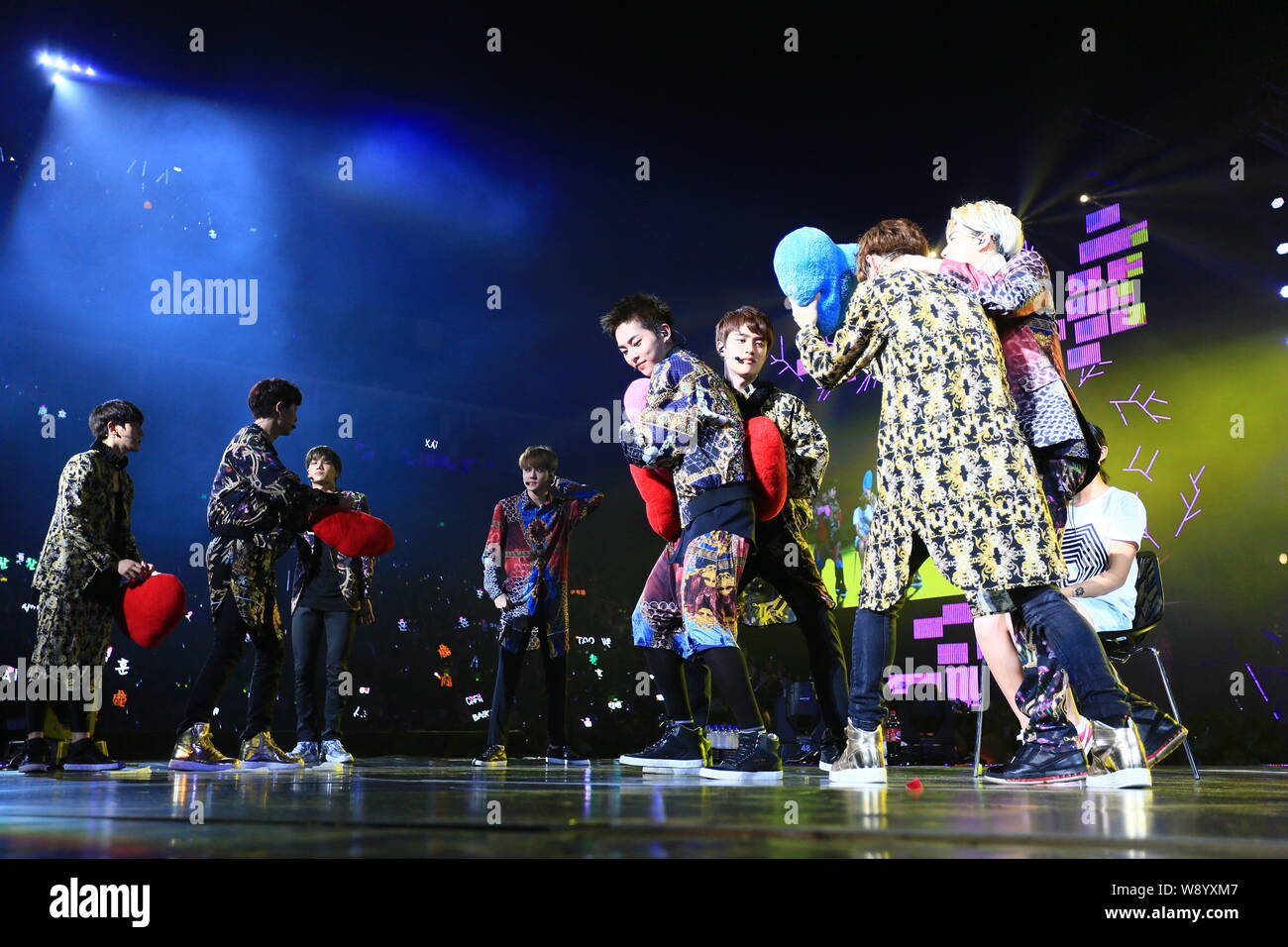South Korean-Chinese K-pop boy group EXO performs at the concert of ...