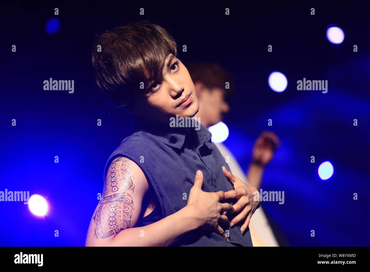 South Korean-Chinese K-pop boy group EXO performs at the concert of ...