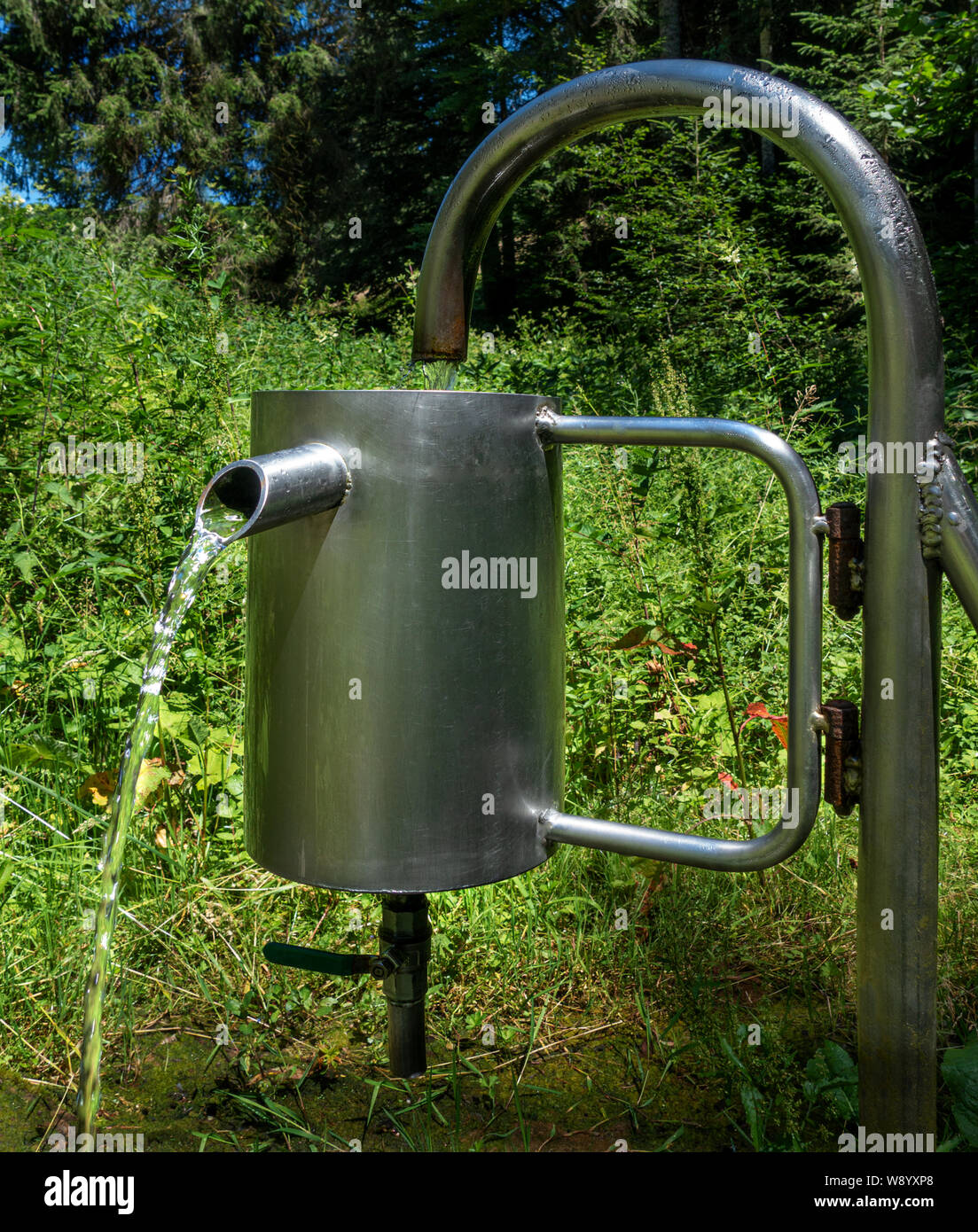 Measuring station for the water quantity of a spring Stock Photo - Alamy