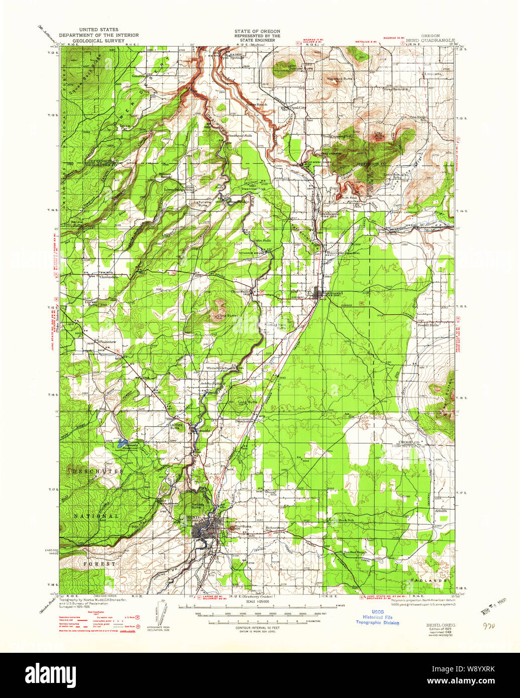 Map of bend oregon hi-res stock photography and images - Alamy