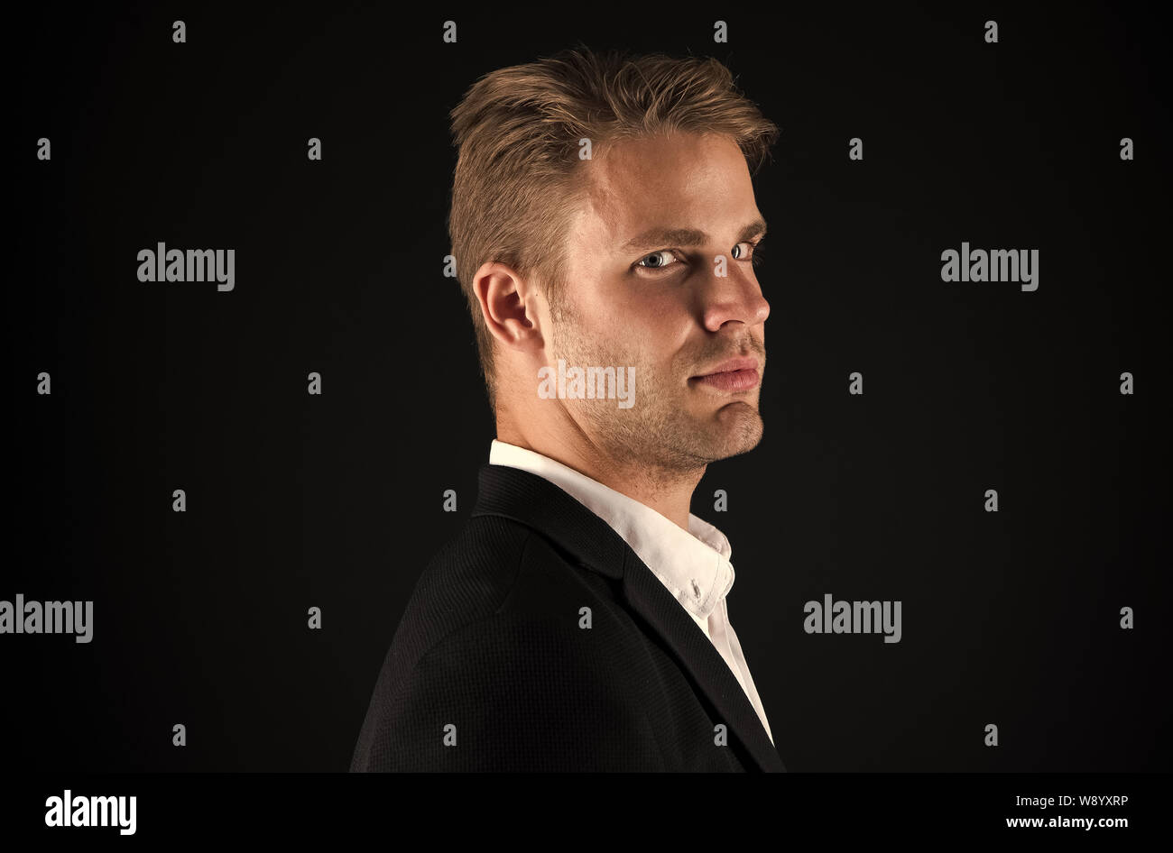 Businessman hair groomed face. Stylish and modern appearance. Well ...