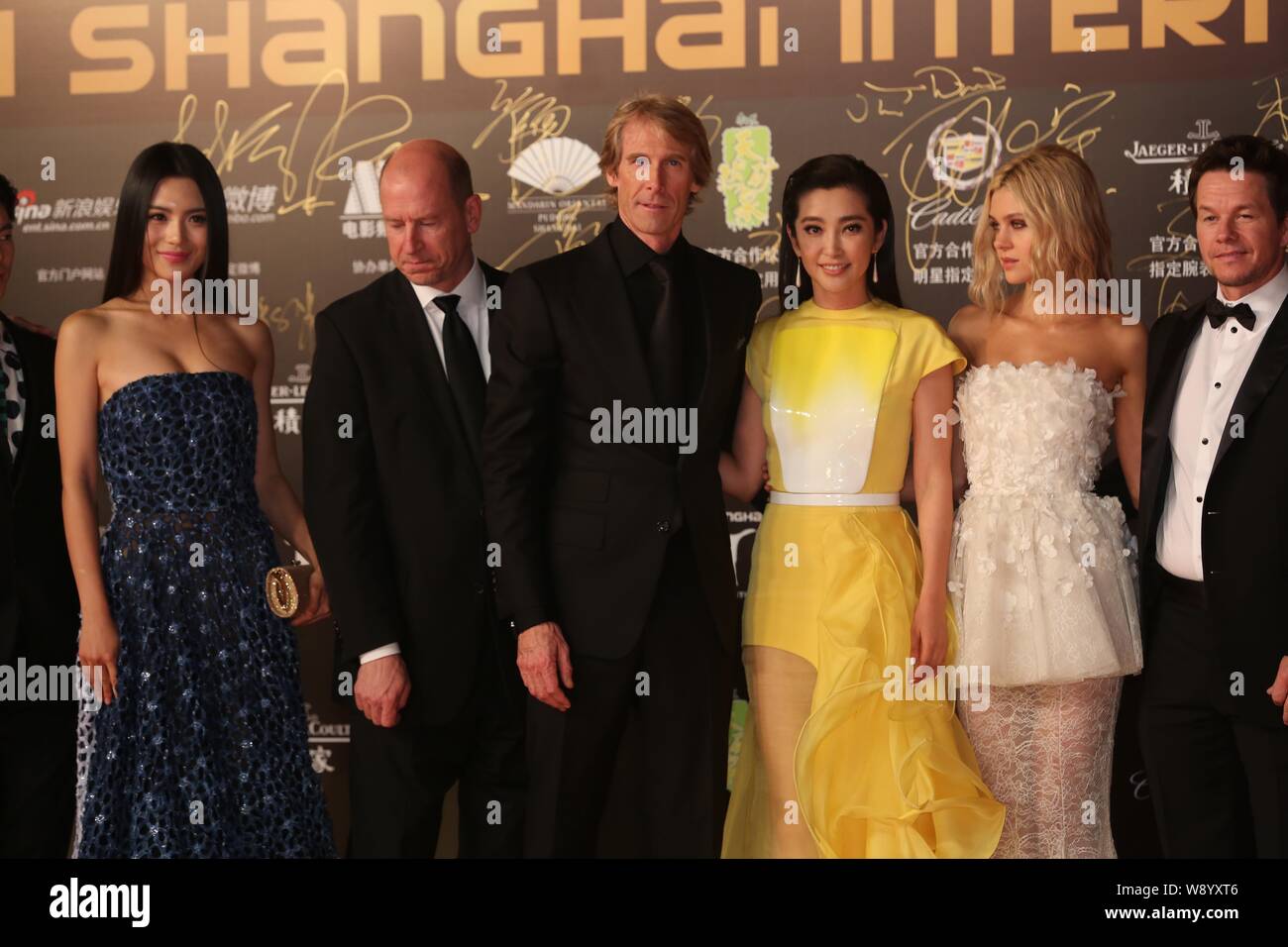 (From third left to right) American director Michael Bay, Chinese ...