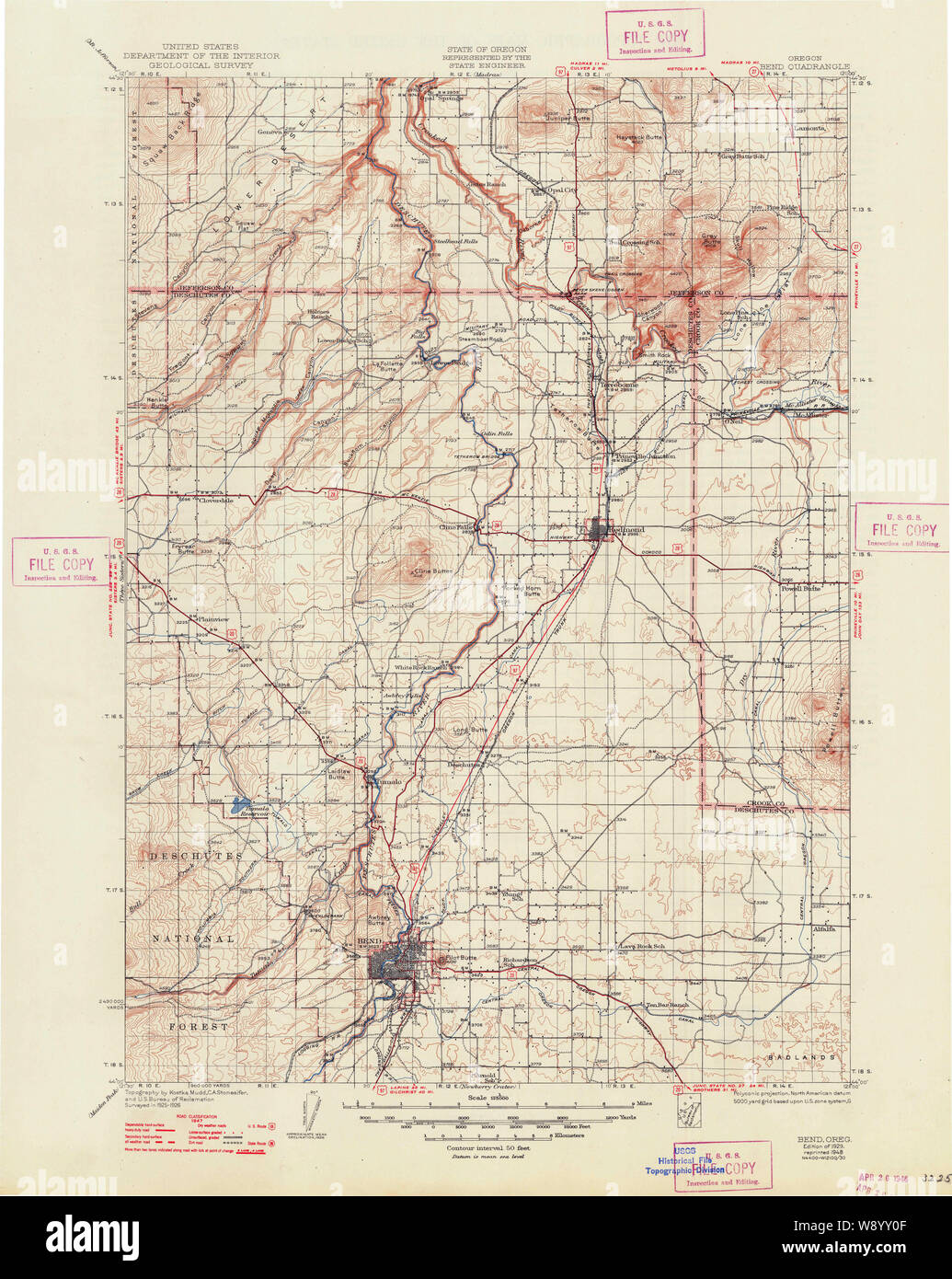 Map of bend oregon hi-res stock photography and images - Alamy