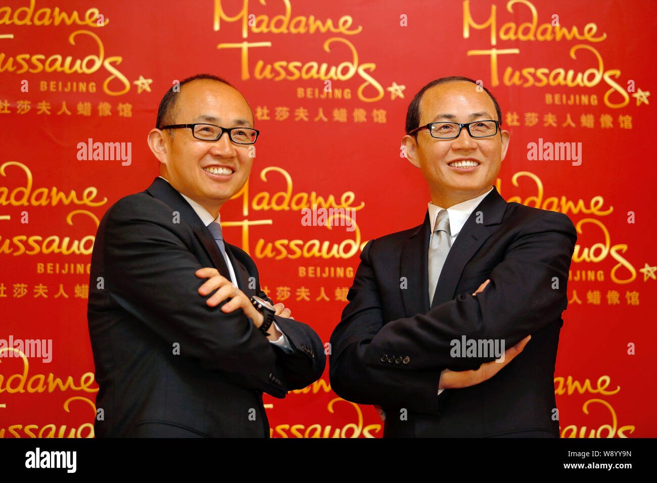 Pan Shiyi, left, co-founder, Chairman and co-CEO of Soho China, poses ...