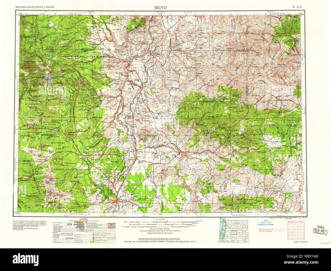 Bend oregon map hi-res stock photography and images - Alamy