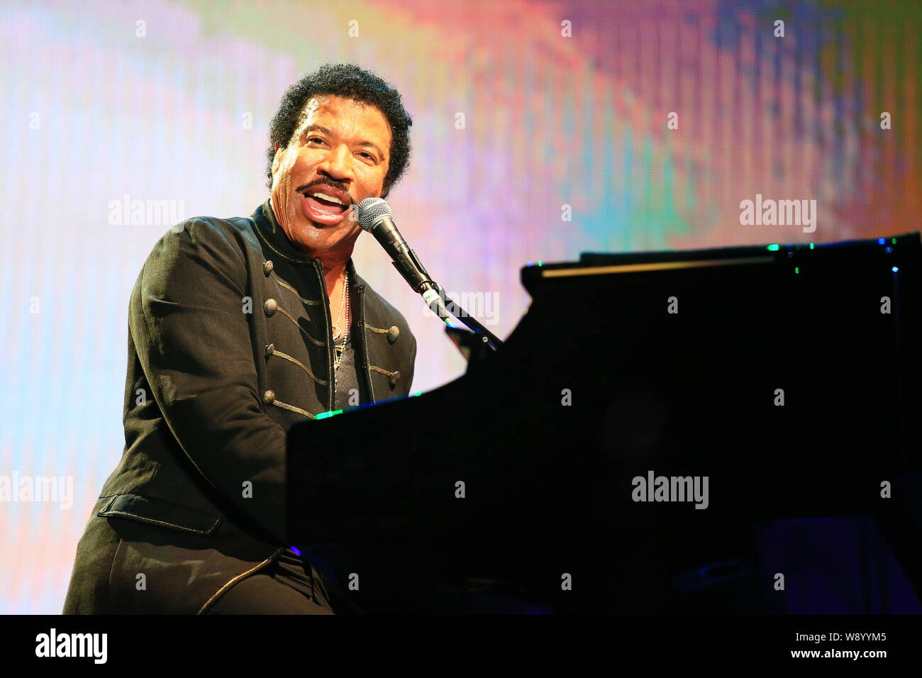 American singer Lionel Richie performs at his concert in Shanghai ...