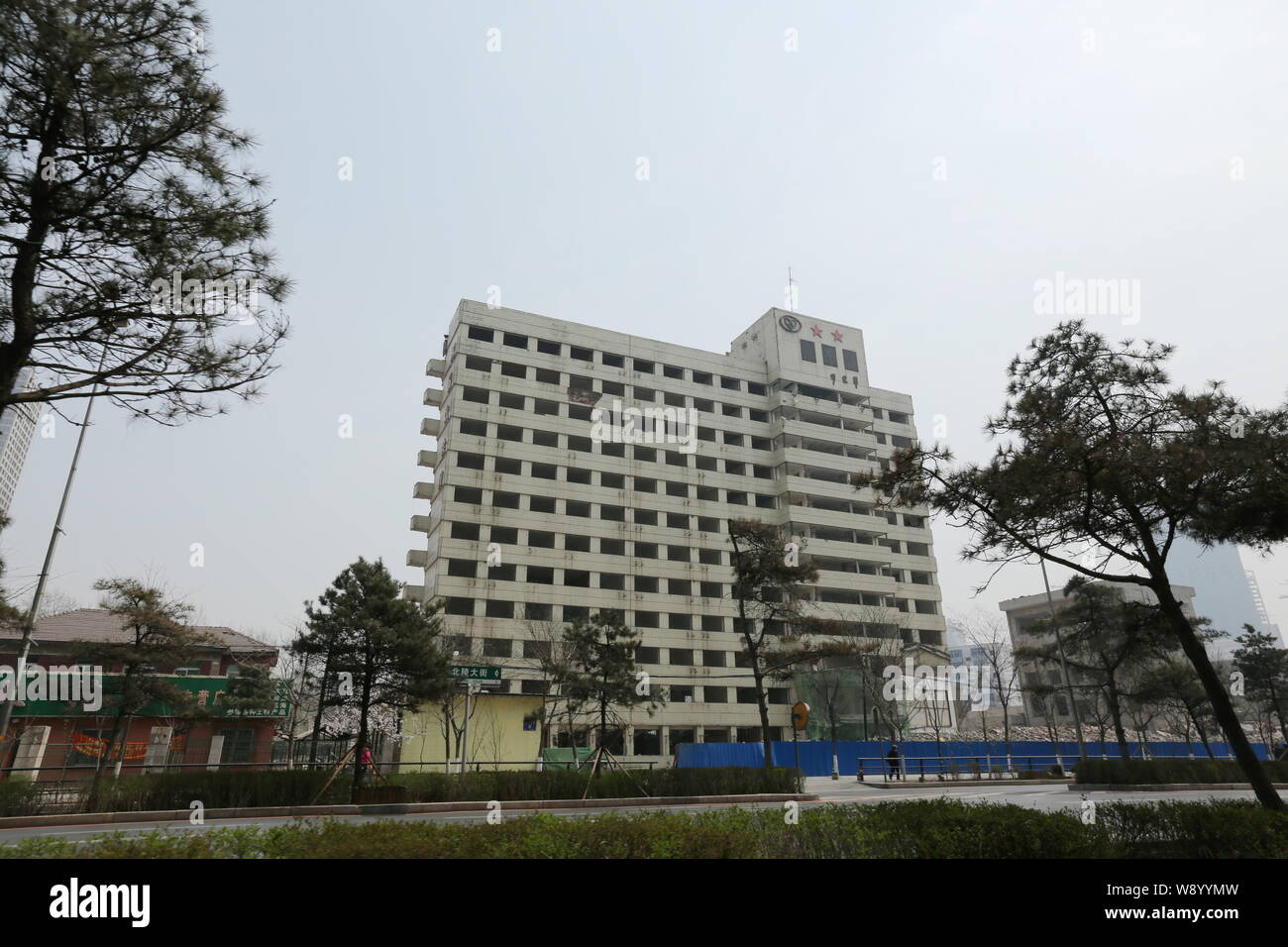 View of the remaining half of the Xiangyun Building after the other was ...