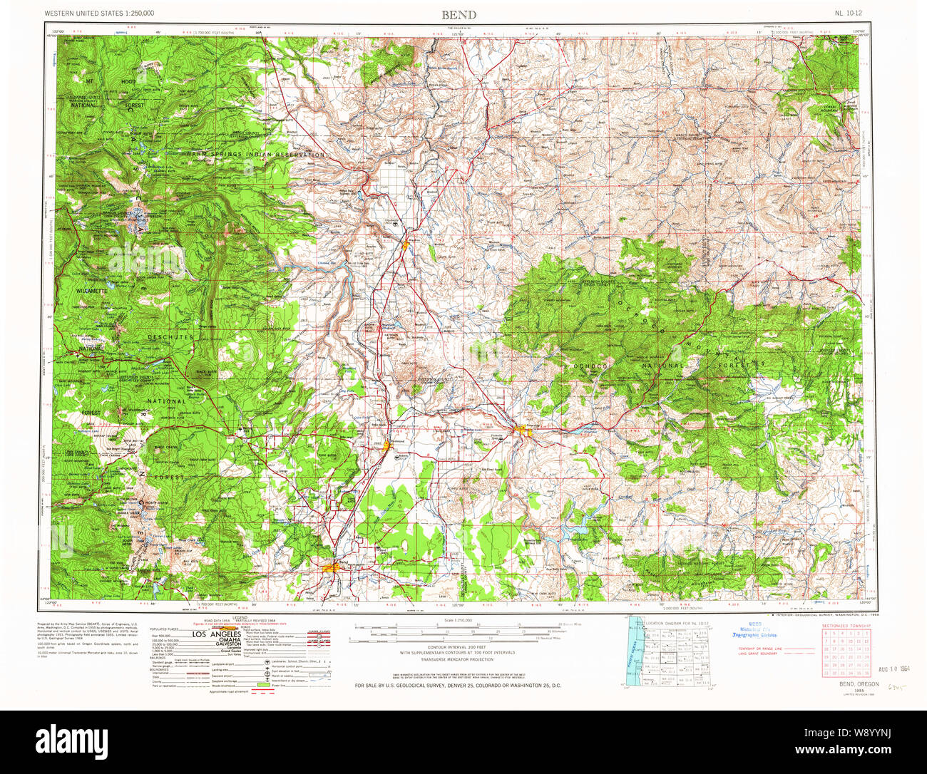 Bend oregon map hi-res stock photography and images - Alamy
