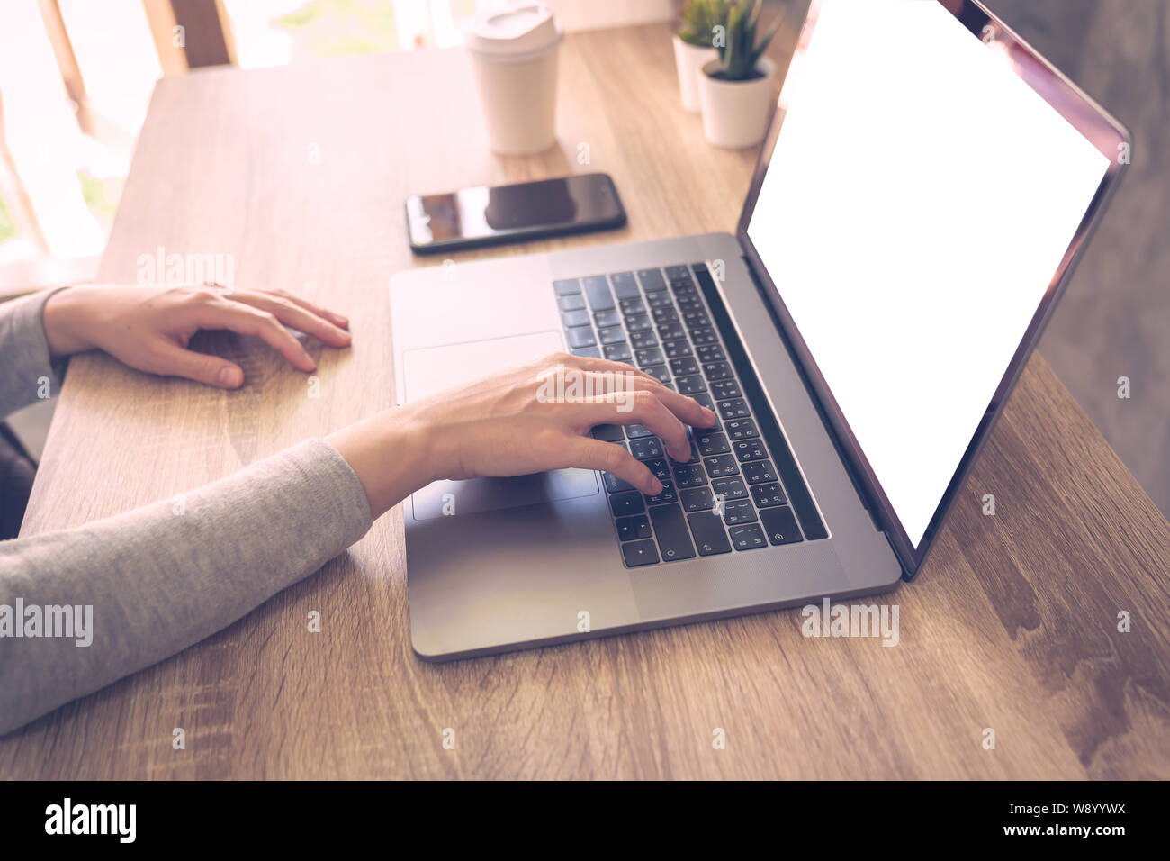 Office Table With Laptop High Resolution Stock Photography and Images ...